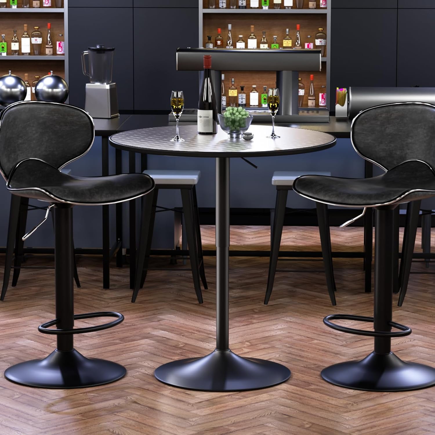 31.5 Inch Round Pub Table Cocktail Table for Dining Room Kitchen Patio ...
