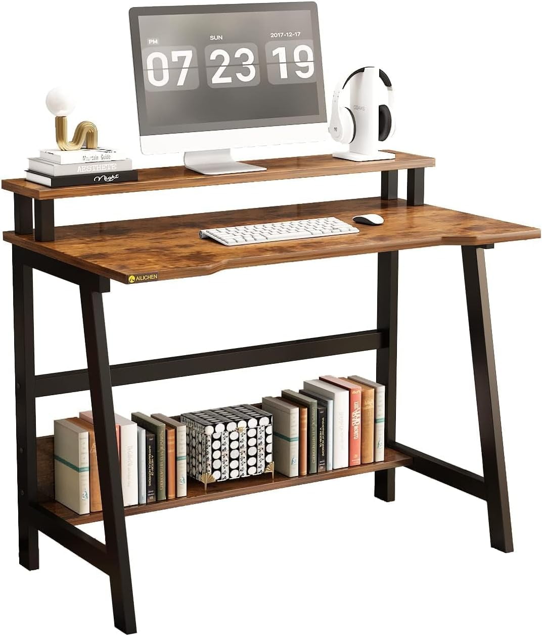 31.5 Inch Small Desk, Small Computer Desk for Small Spaces, Modern ...