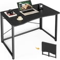 31.5 Inch Space Saving Folding Computer Desk, Portable Foldable Writing ...