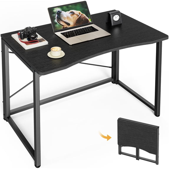 31.5 Inch Space Saving Folding Computer Desk, Portable Foldable Writing ...