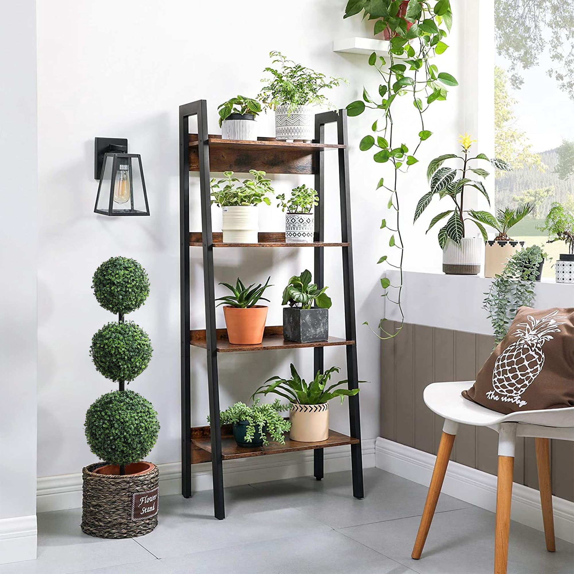 31.5 Inch Triple Ball Topiary, Faux Boxwood Three Tiered Tree with Pot ...