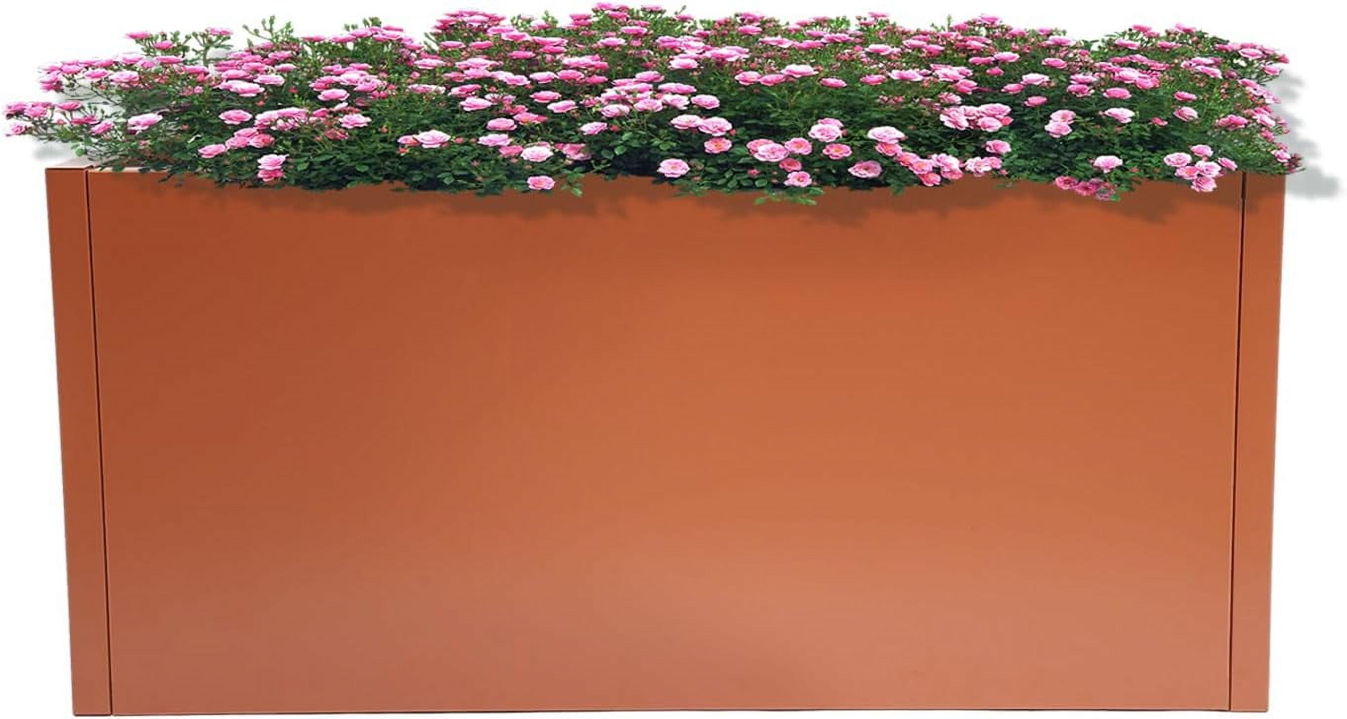 31.5" L x16 W x16 H Metal Flower Boxes Planter Boxes Outdoor Raised ...