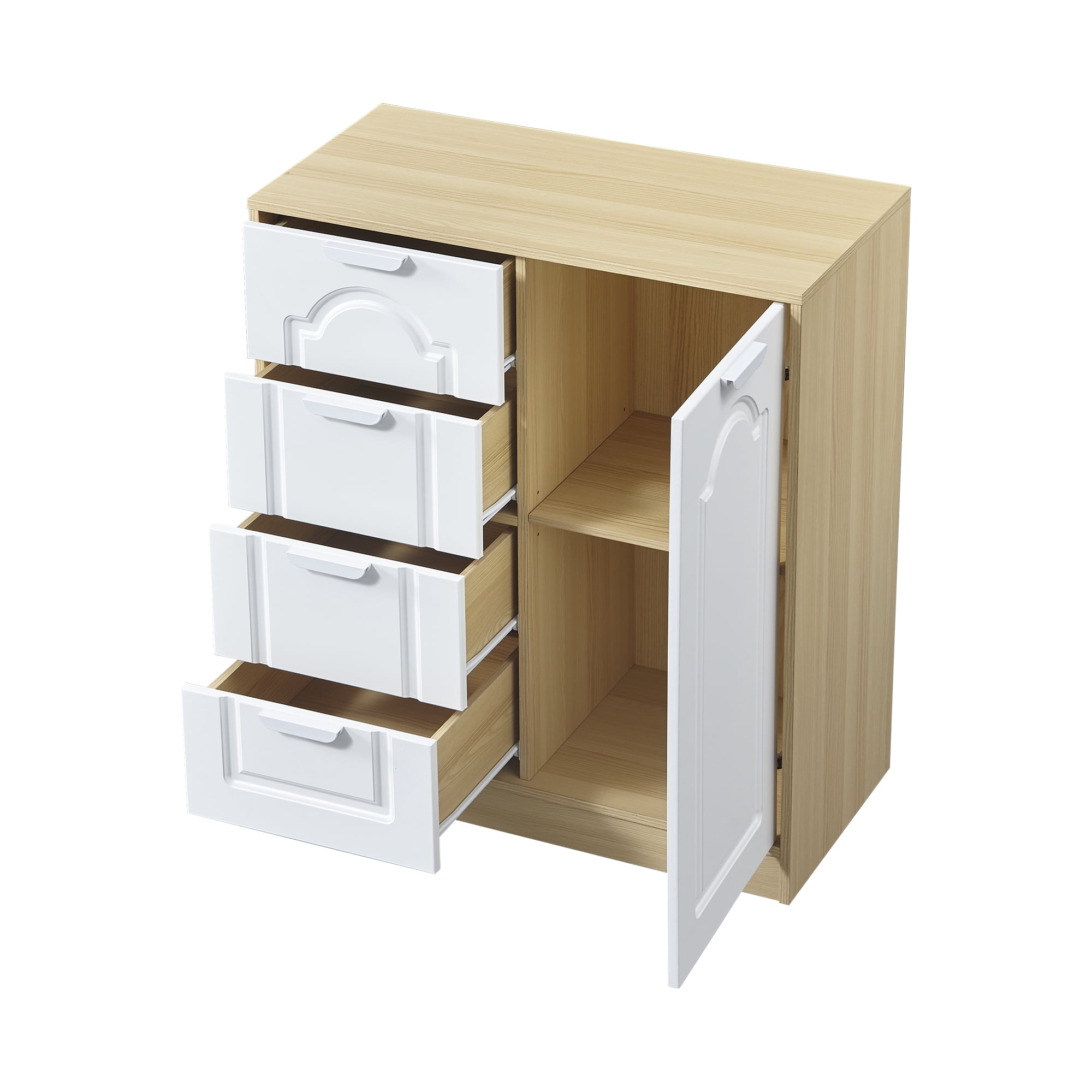 31.5"Large Storage Cabinet with Adjustable Shelf,Freestanding Storage ...