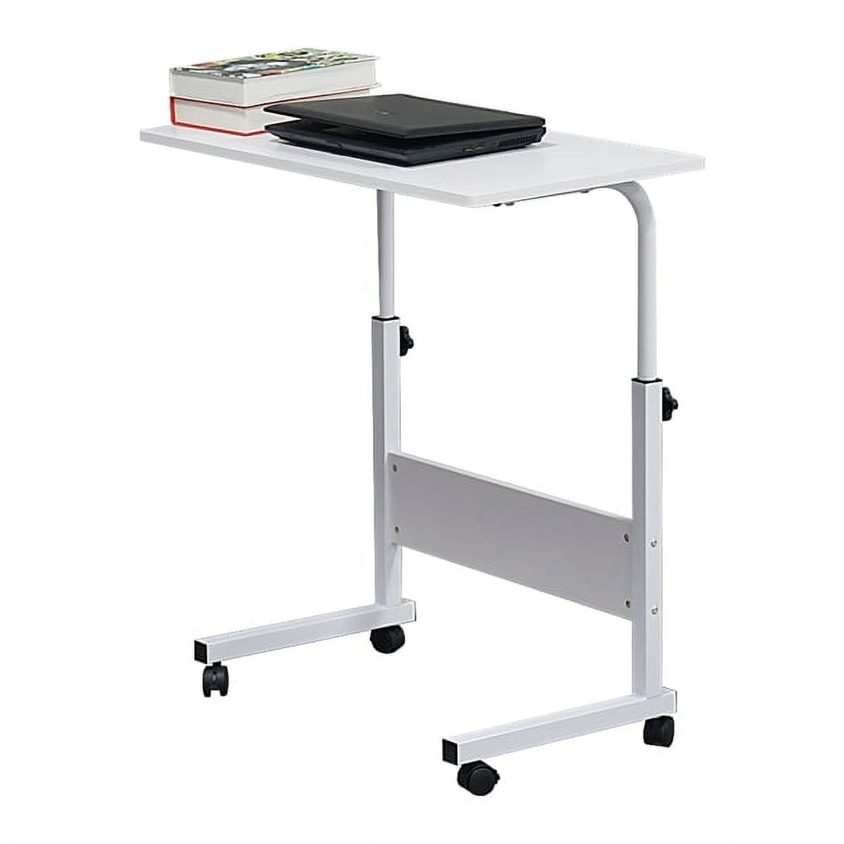 31.5 " Modern Rolling Side Table with Baffle Adjustable Height, Laptop ...
