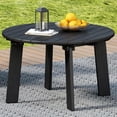 31.5" Outdoor Round Coffee Table, Adirondack Patio Coffee Table ...