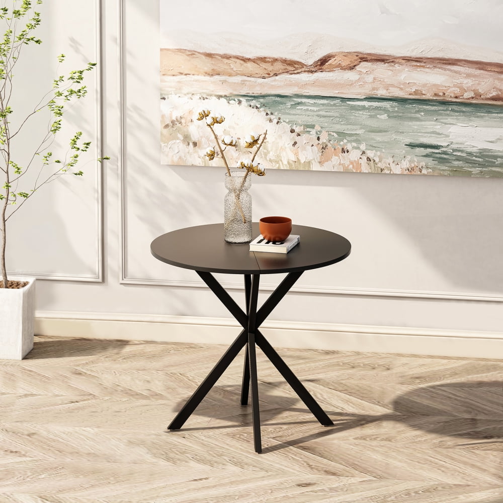 31.5'' Round Dining Table, Modern Leisure Table with Removable Tabletop ...