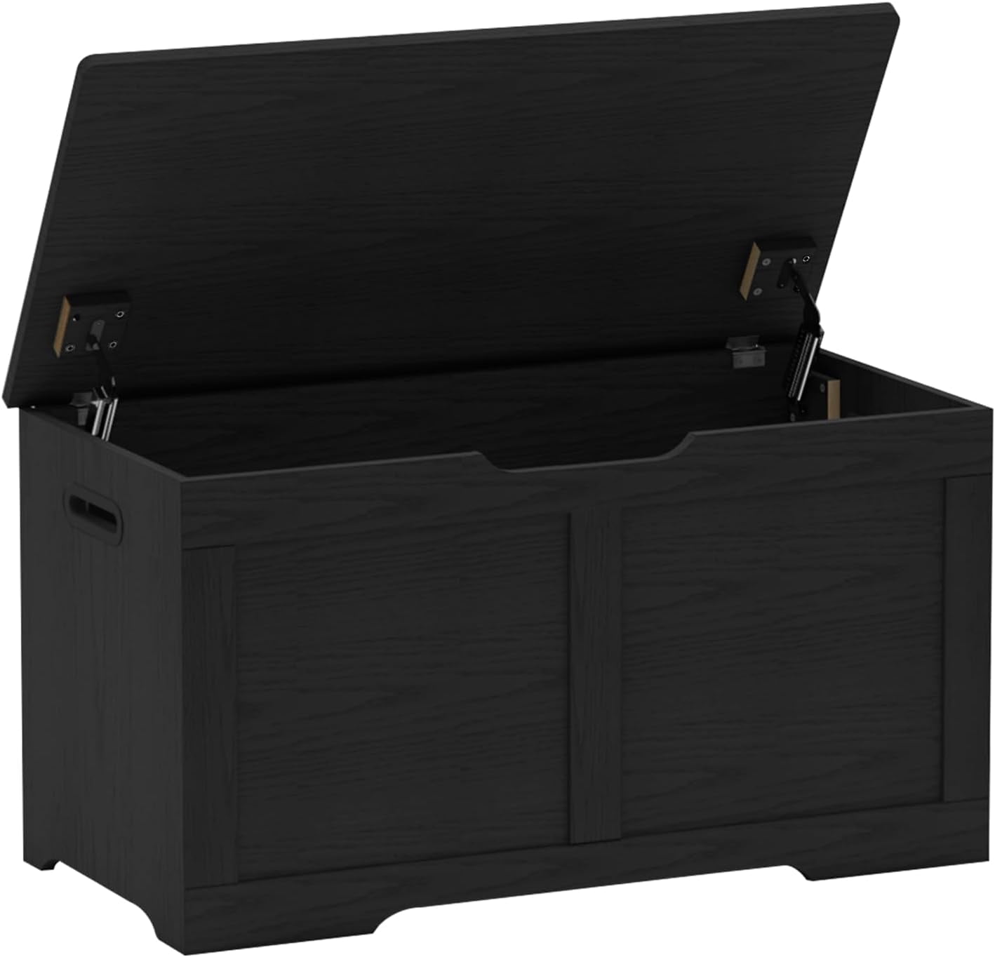 31.5" Storage Chest, Wooden Storage Bench, Lift Top Toy Chest with 2 ...