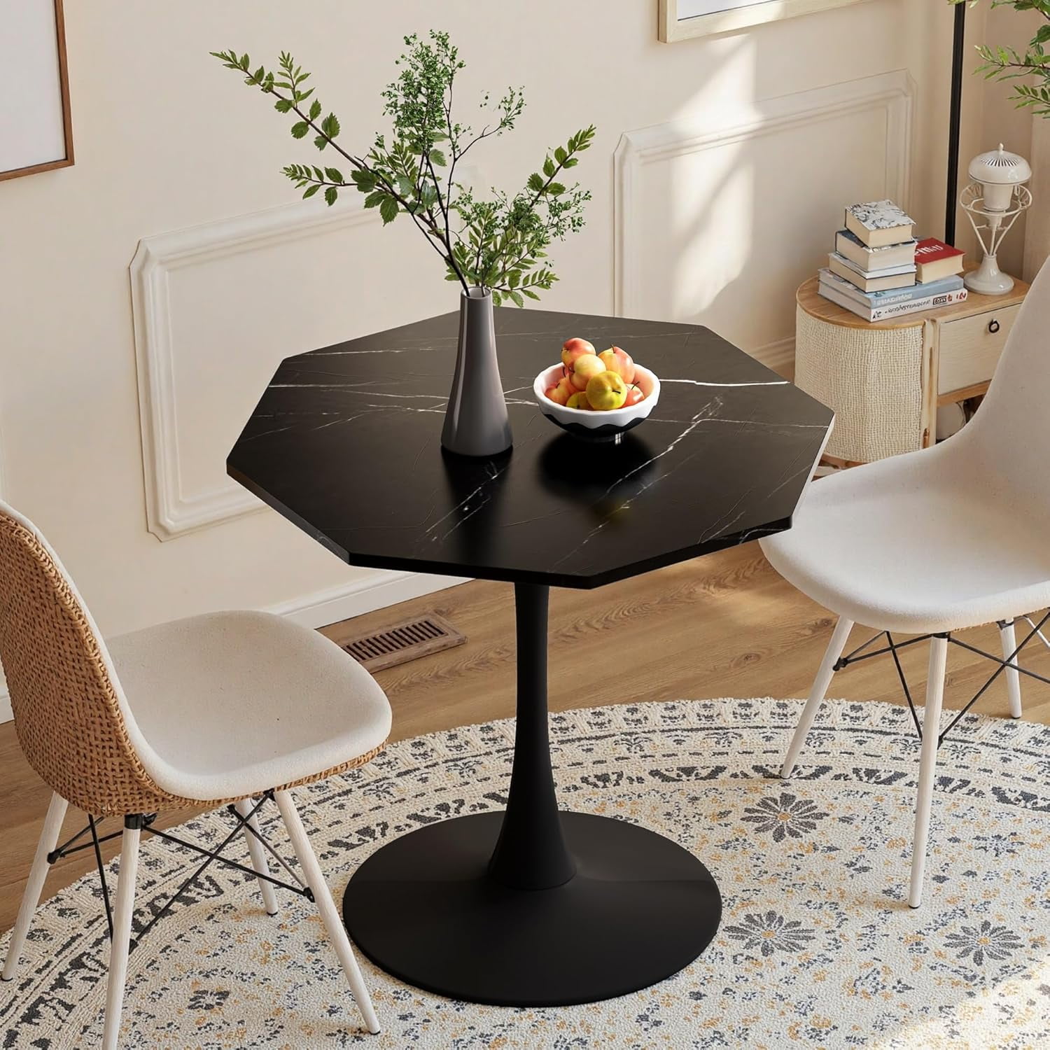 31.5" Tulip Table, Mid Century Modern Dining Table for 2 to 4 Person ...