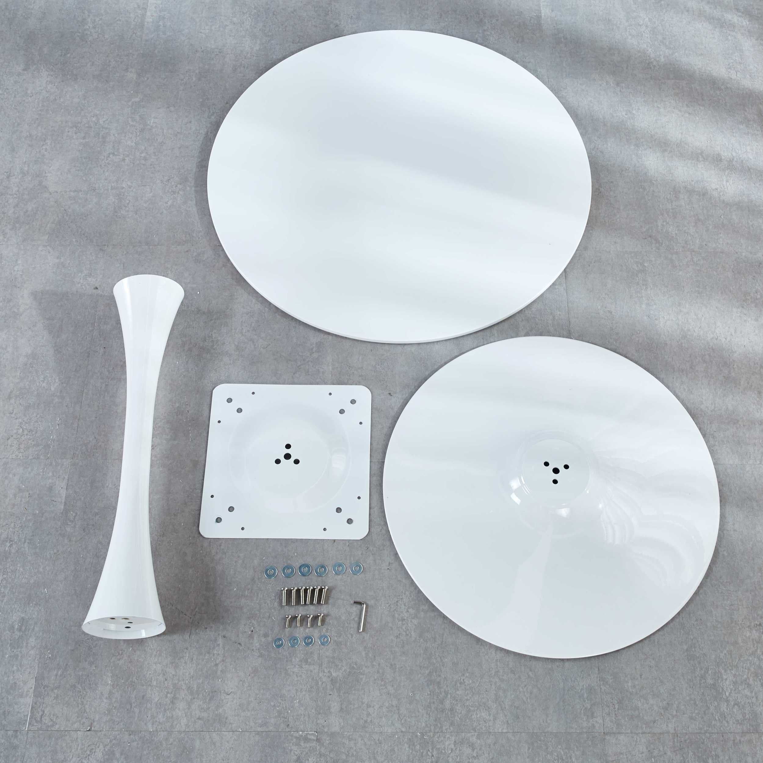 31.5"White Tulip Table Mid Century Dining Table For 2 4 People With ...