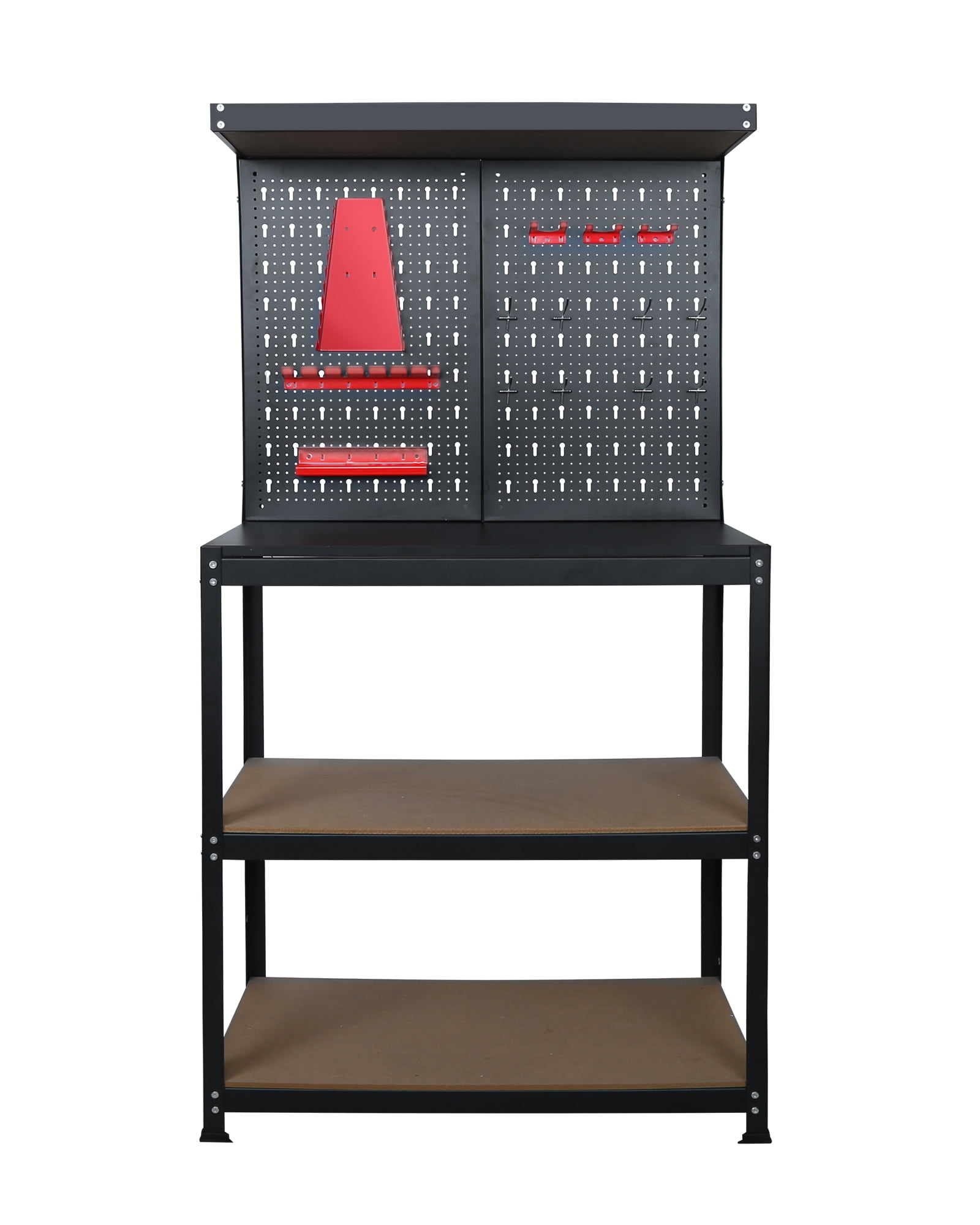 31.5”Workbench,Heavy Duty Steel Tool Bench,330Lbs Multipurpose Work ...