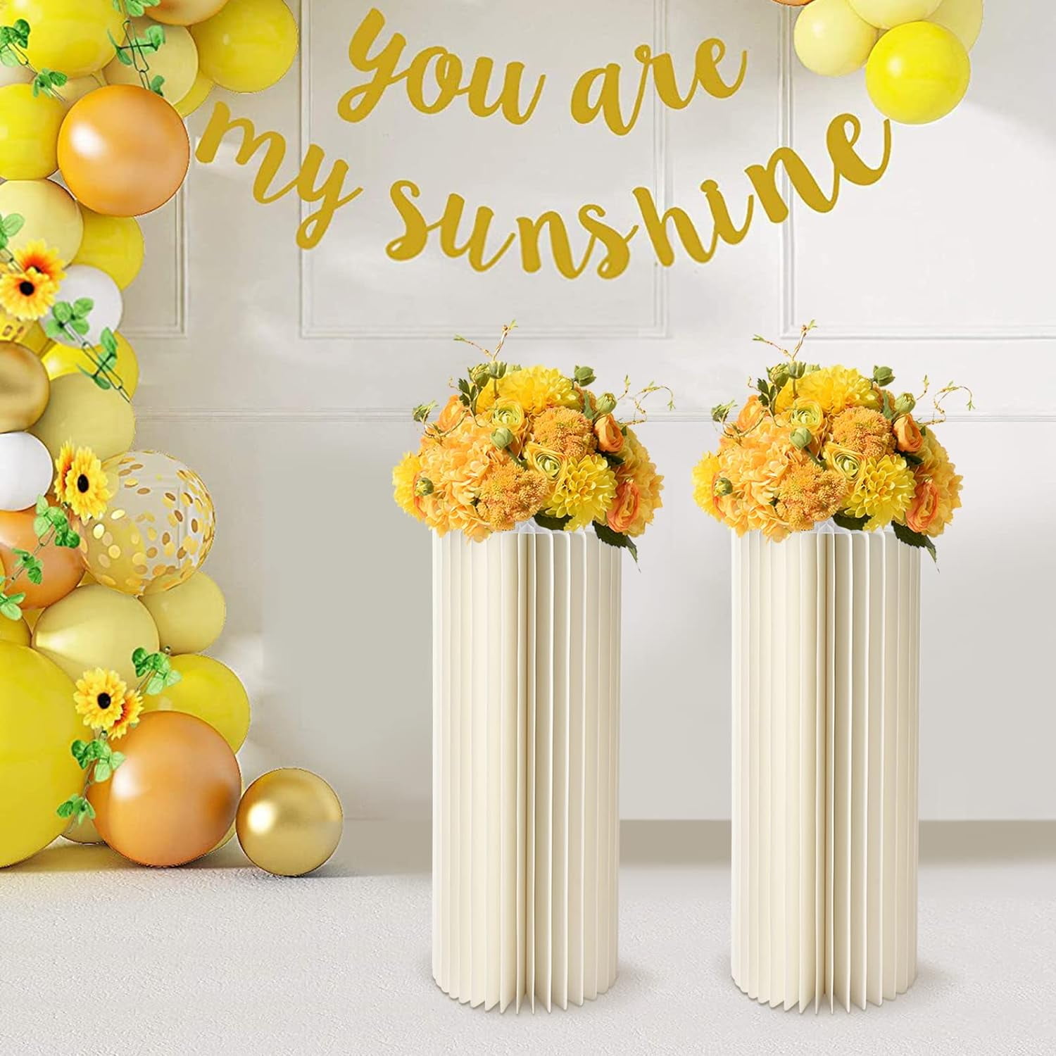 31.5 inch 2PCS Foldable Paper Columns Display Stand, Roman Pillar ...