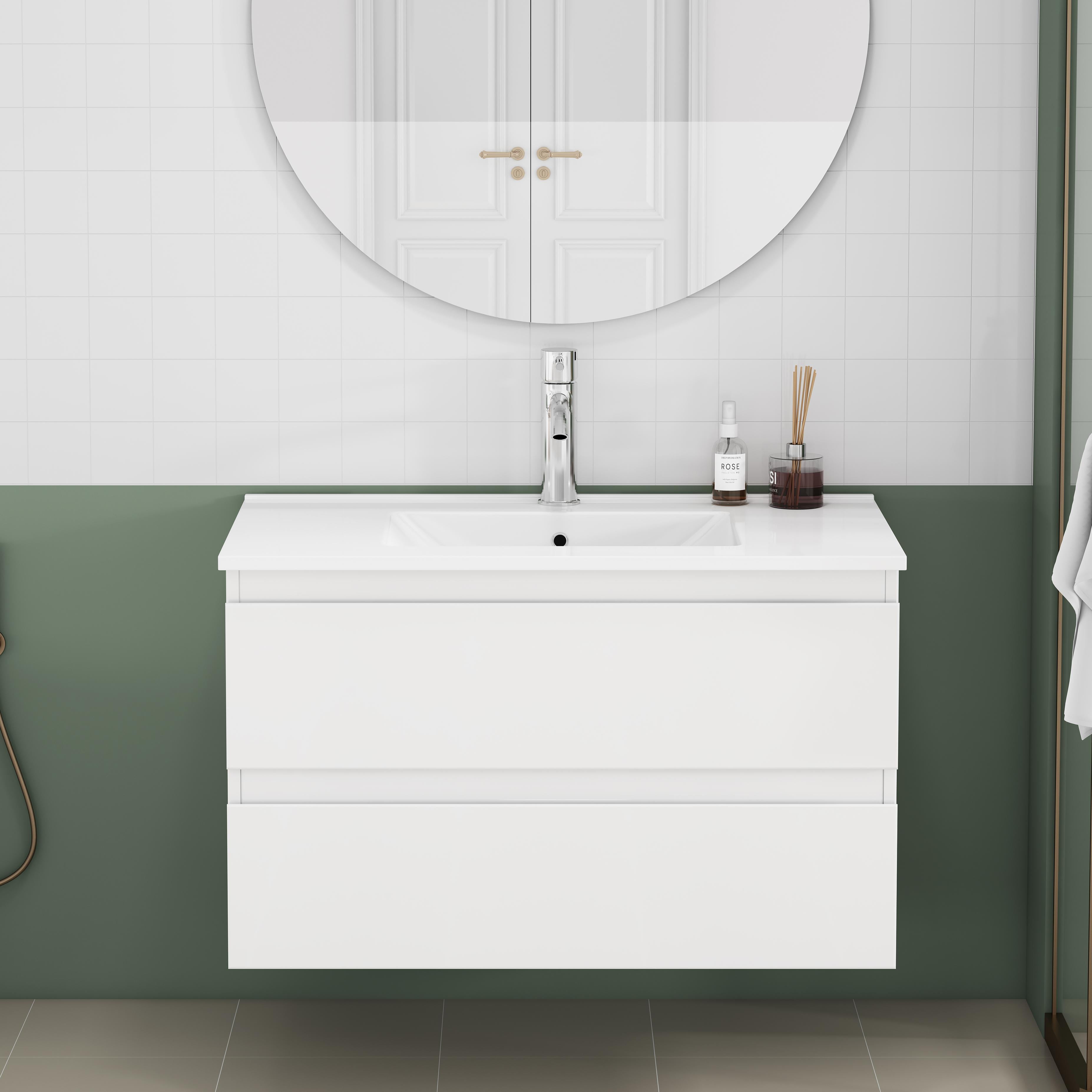 31.5-inch Bathroom Vanity With Sink Combo,Cabinet With 2 Big Drawers ...