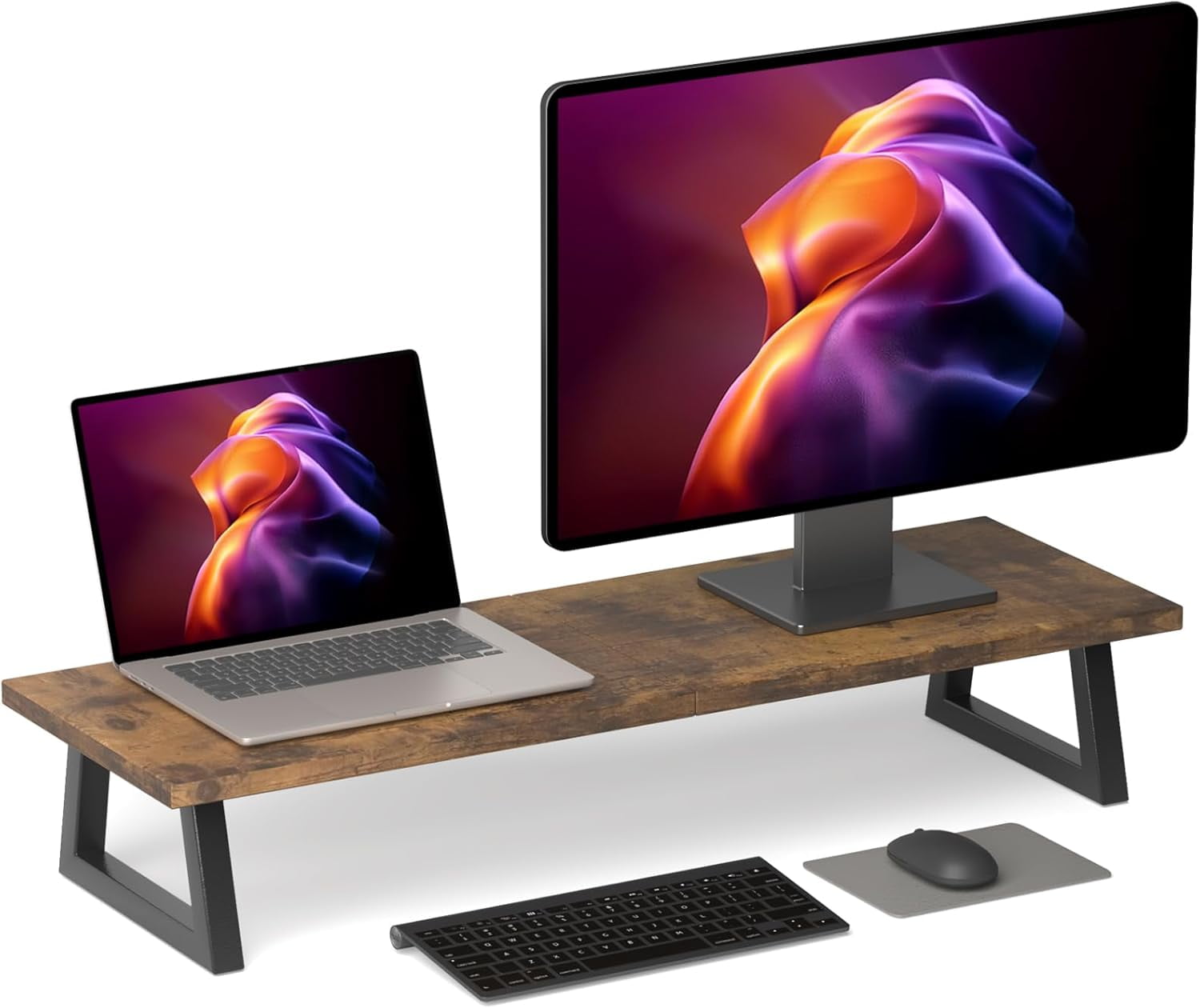 31.5 inch Dual Monitor Riser for 2 Monitors, Long Monitor Stand Riser ...