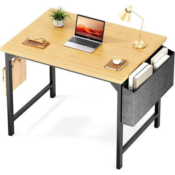 BIBEARBIBEAR Computer Desk with Drawers, Small Home Office Bedroom ...