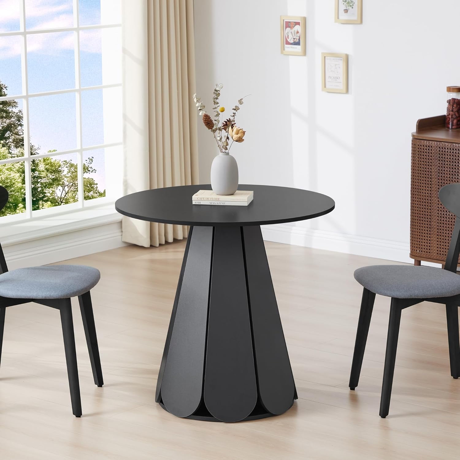 31.5 inch Small Round Dining Table, Modern Kitchen Table for 2 to 4 ...