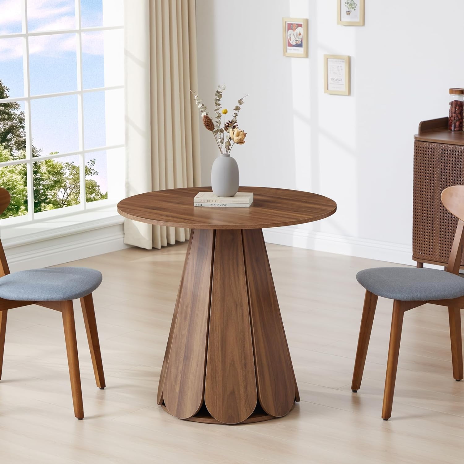 31.5 inch Small Round Dining Table, Modern Kitchen Table for 2 to 4 ...