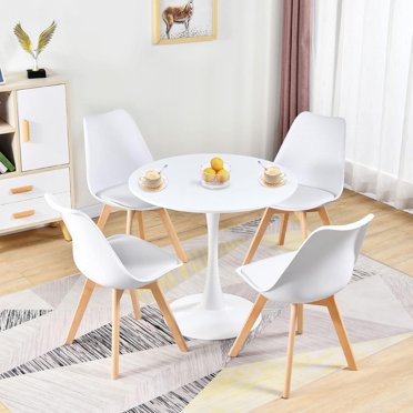 "HOMCOM Compact 55"" Solid Wood Square Dining Table, Multifunctional ...
