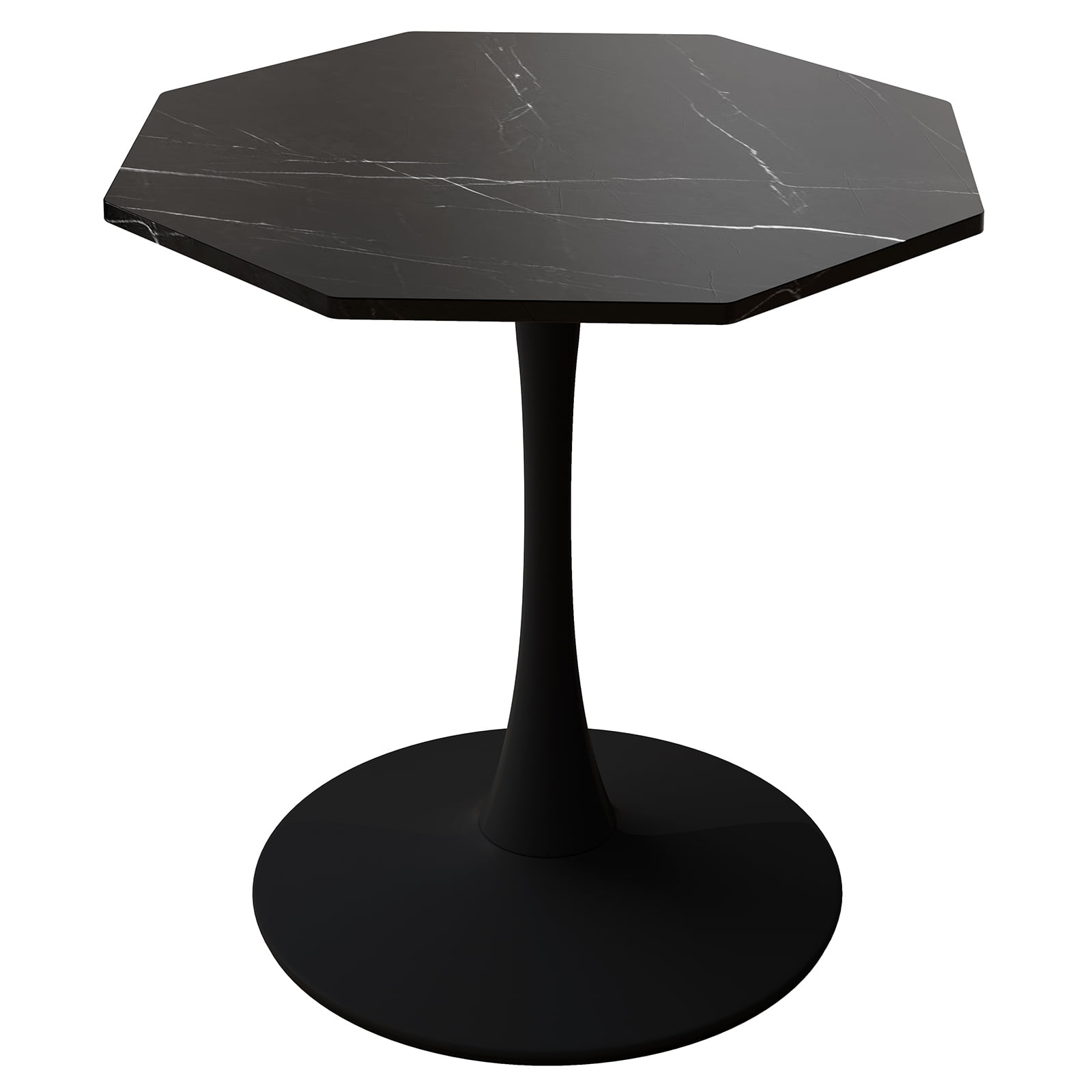 31.50" Modern Octagonal Coffee Table, Mid-Century Style Tulip Dining ...