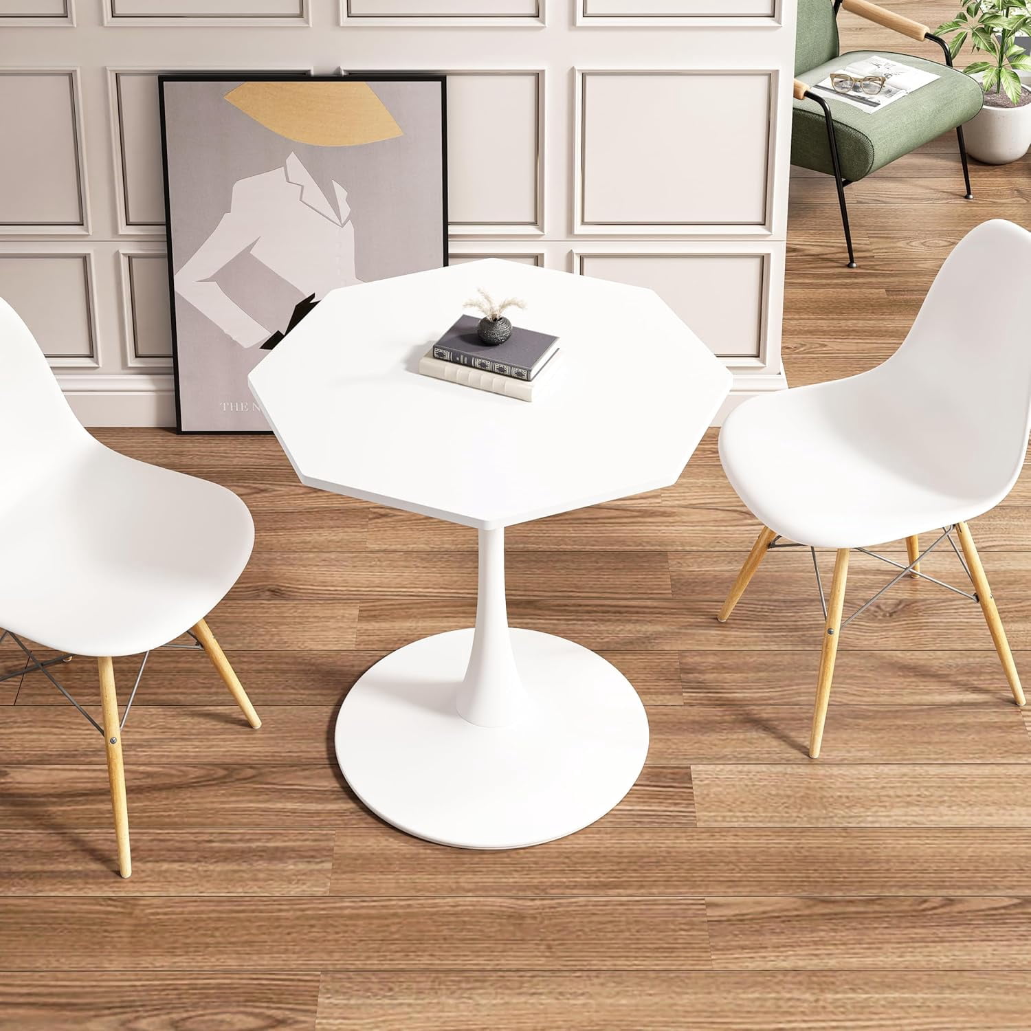 31.50" Tulip Table in Mid-Century Style, Perfect for 2 People, Comes ...