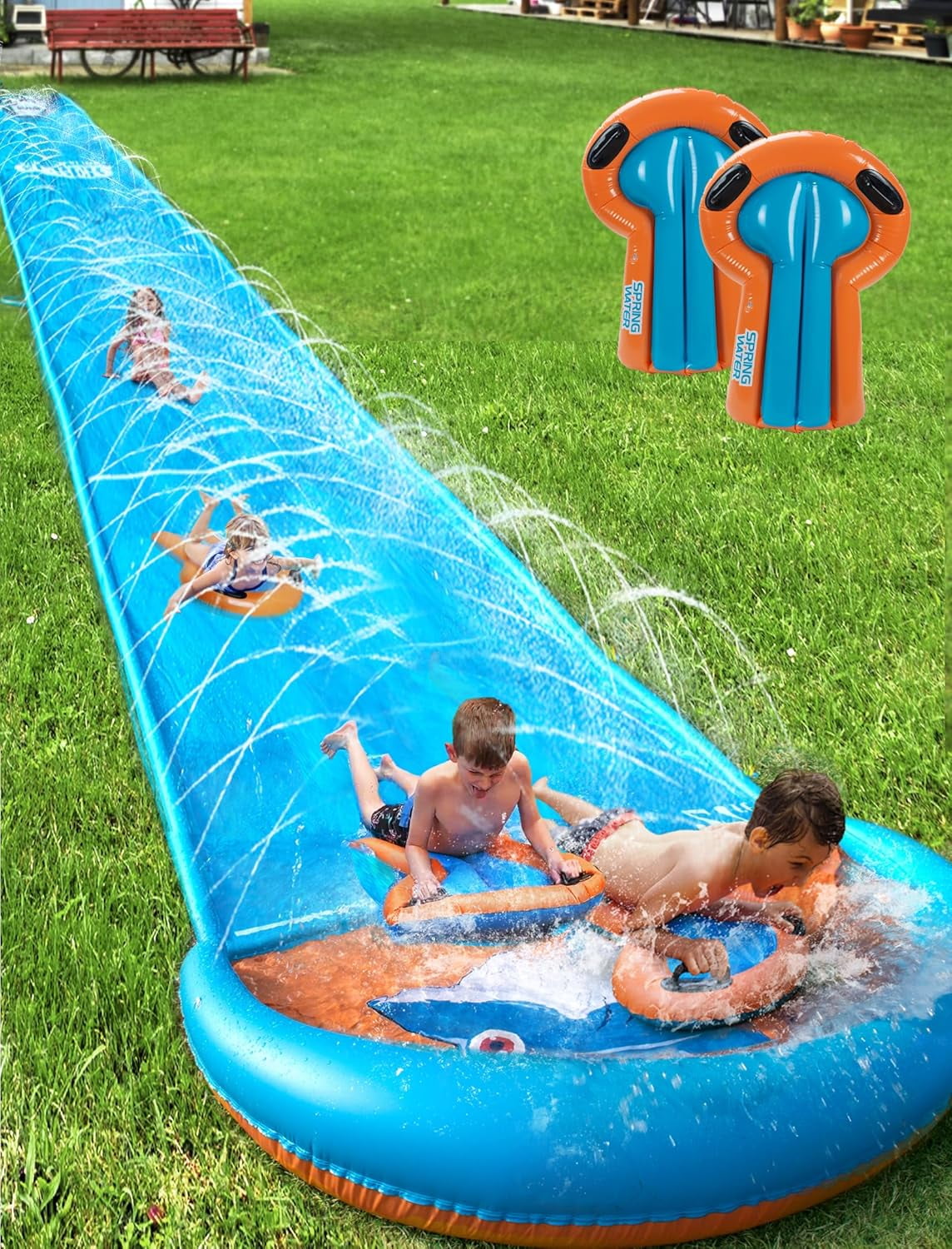 31.5FT Slip Water Slide, Extra Long Slip Lawn Water Slides for Kids ...