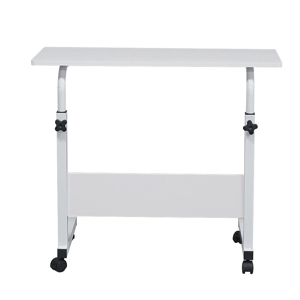31.5in Mobile Side Table, Laptop Stand Height Adjustable Portable Cart ...