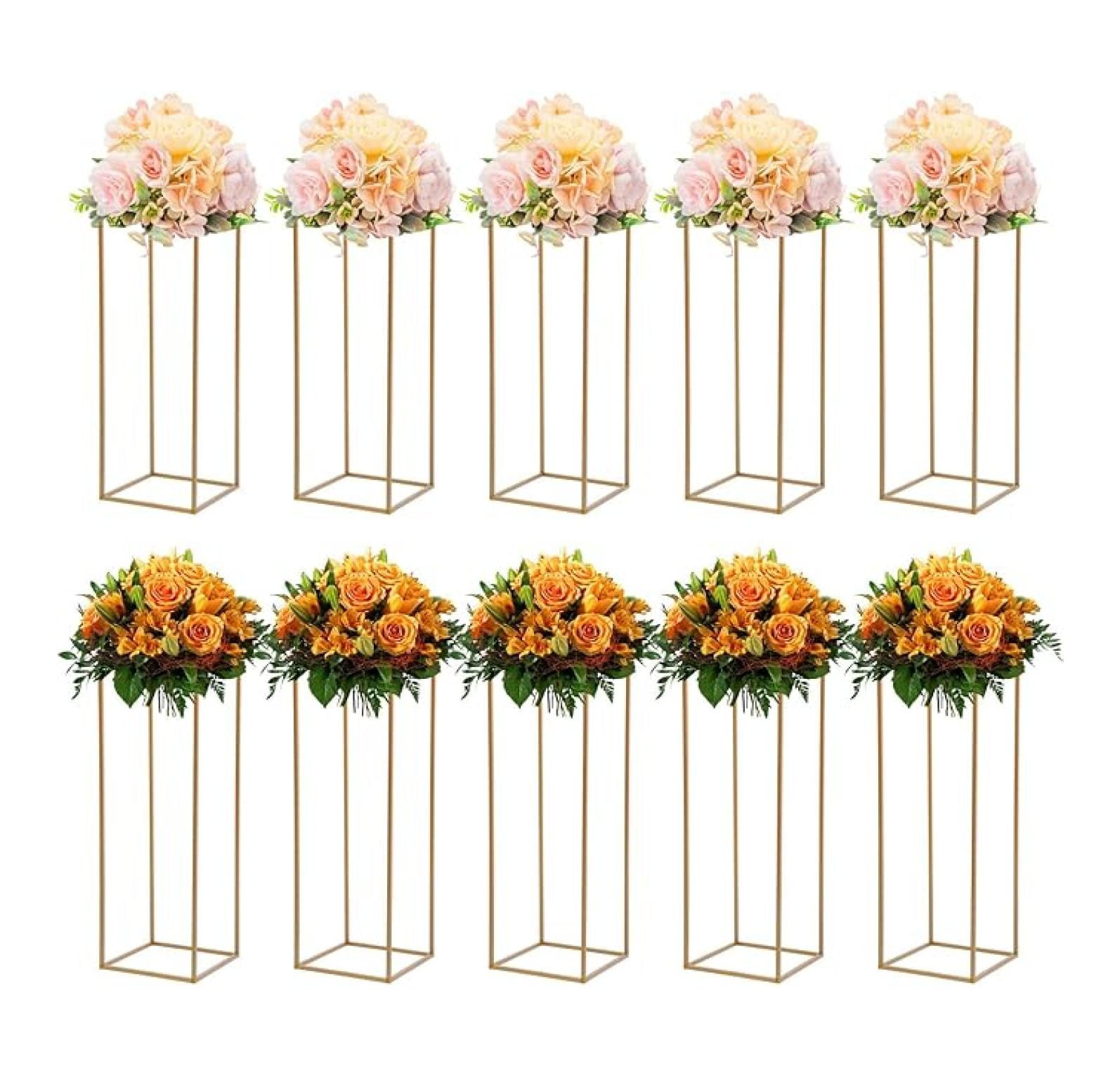 31.5inch/80cm 10Pcs Wedding Metal Flower Stand Column Vases Flower ...