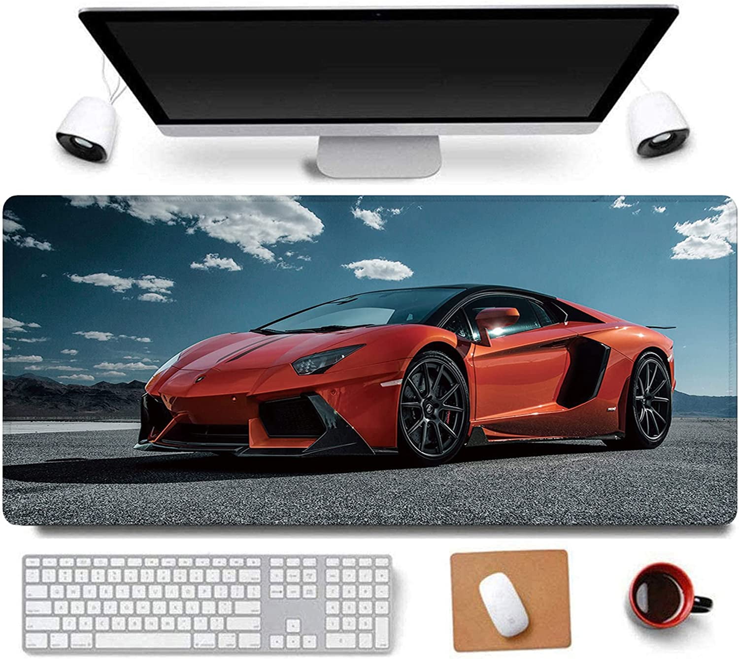 31.5x11.8 Inch Sport Car XL Long Extended Large Gaming Mouse Pad with ...