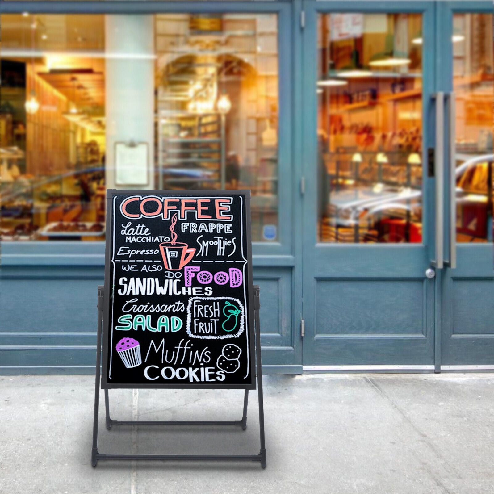 31.5x23.6" Large LED Message Writing Board, Illuminated Erasable Neon ...