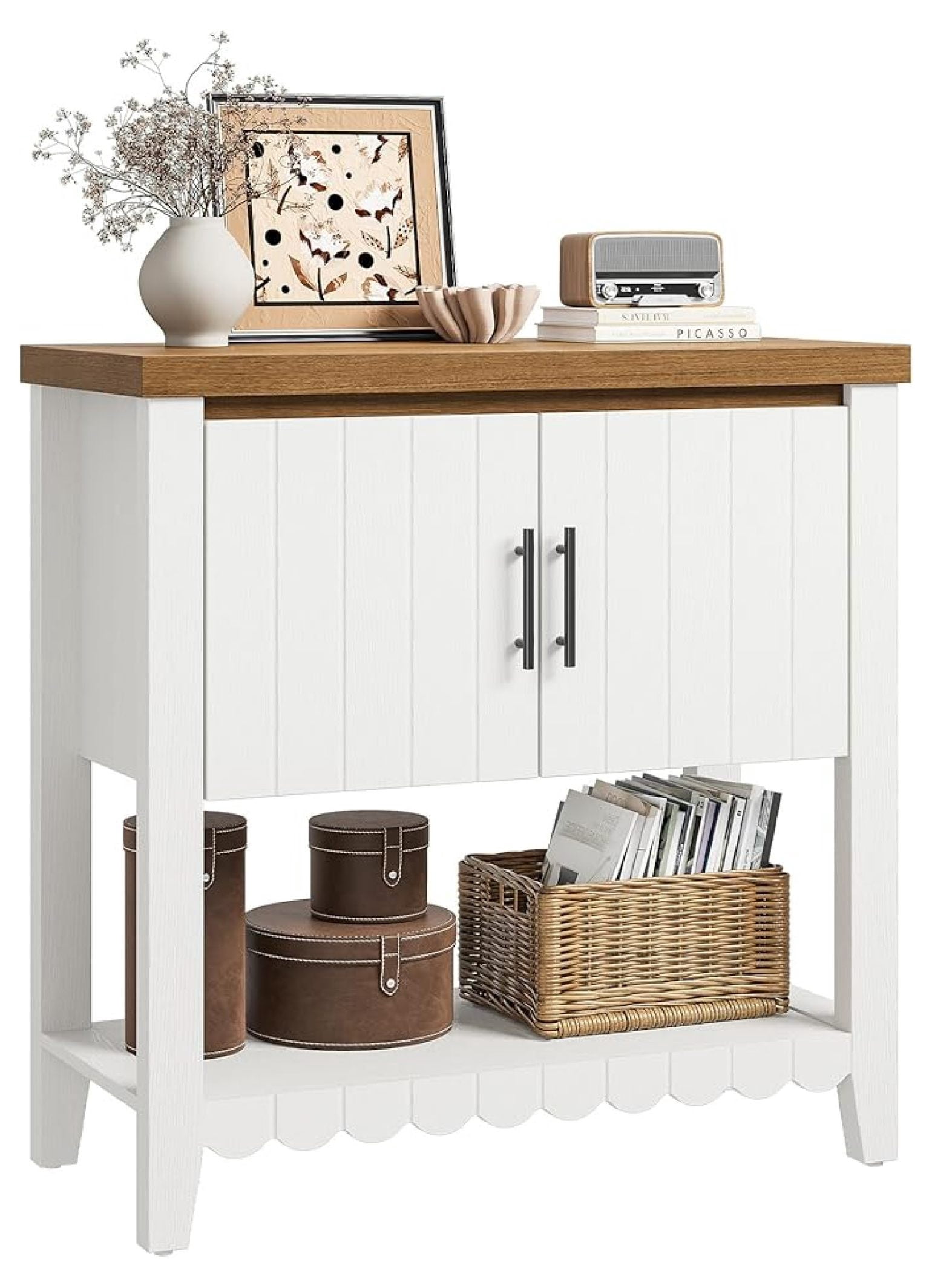 31.7" Entryway Table Console Table with Storage, Coffee Bar Cabinet ...