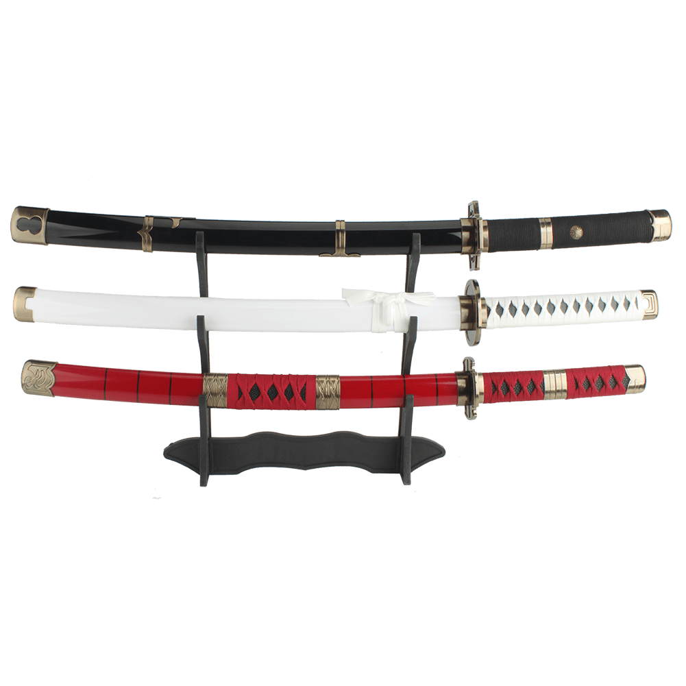 31" Bamboo Roronoa Zoro Sword Set, Yubashiri & Wado Ichimonji & Kitetsu ...