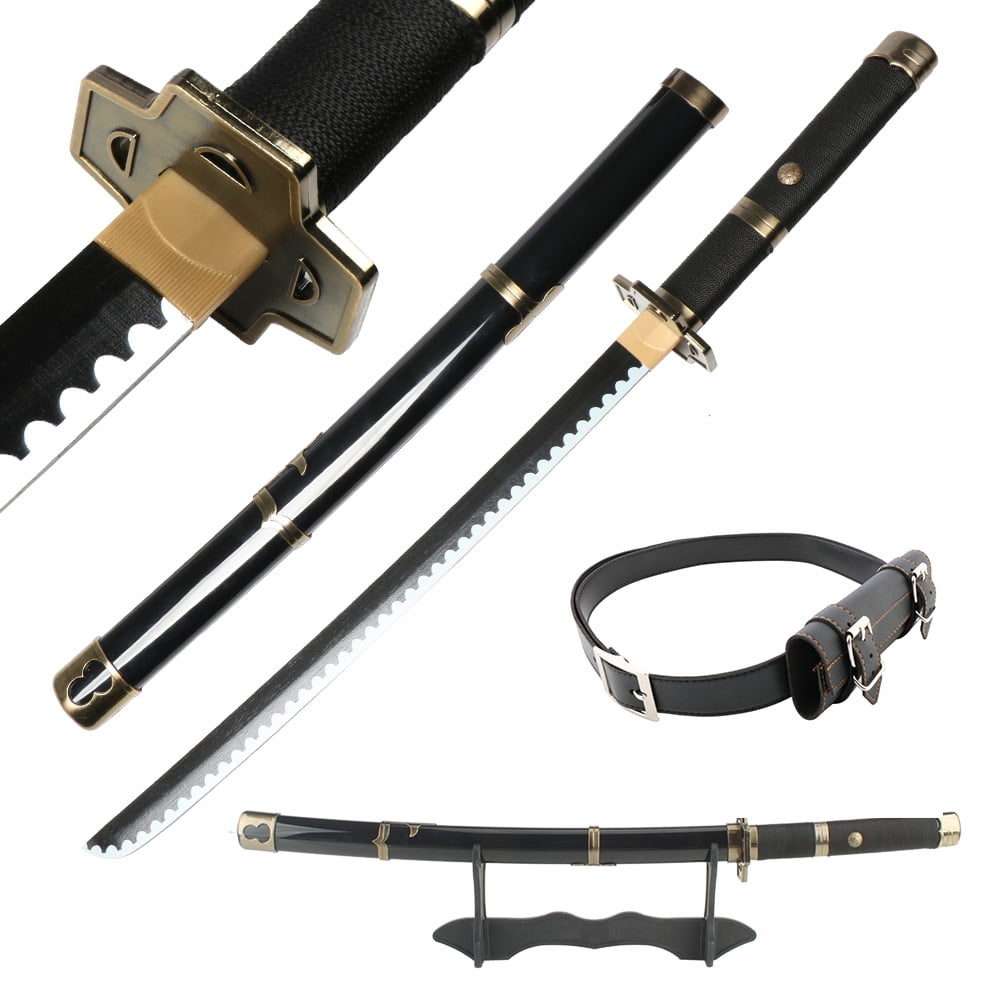 31" Bamboo Roronoa Zoro Sword Yubashiri with Belt Holder Stand ...