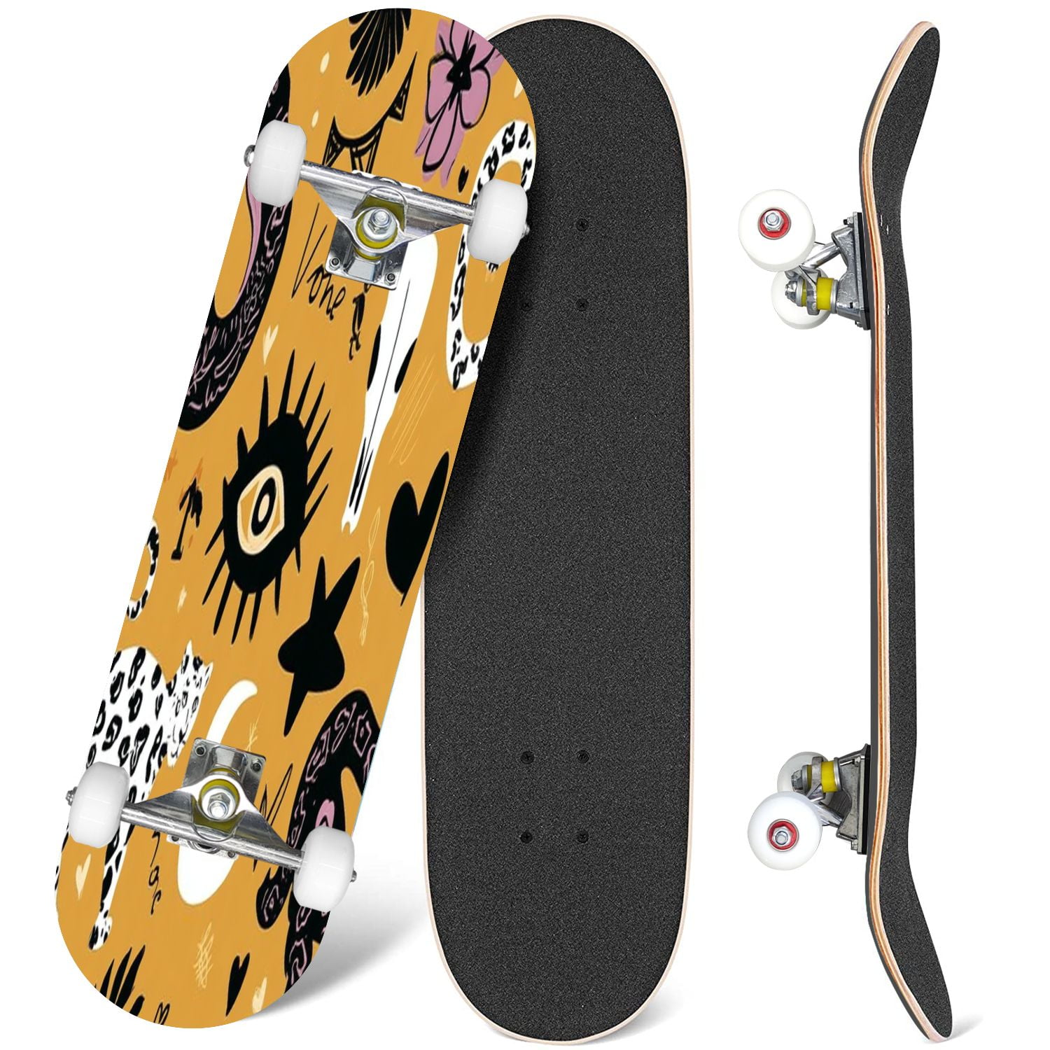 31'' Complete Skateboard 7 Layer Canadian Maple Beginner Skateboard ...