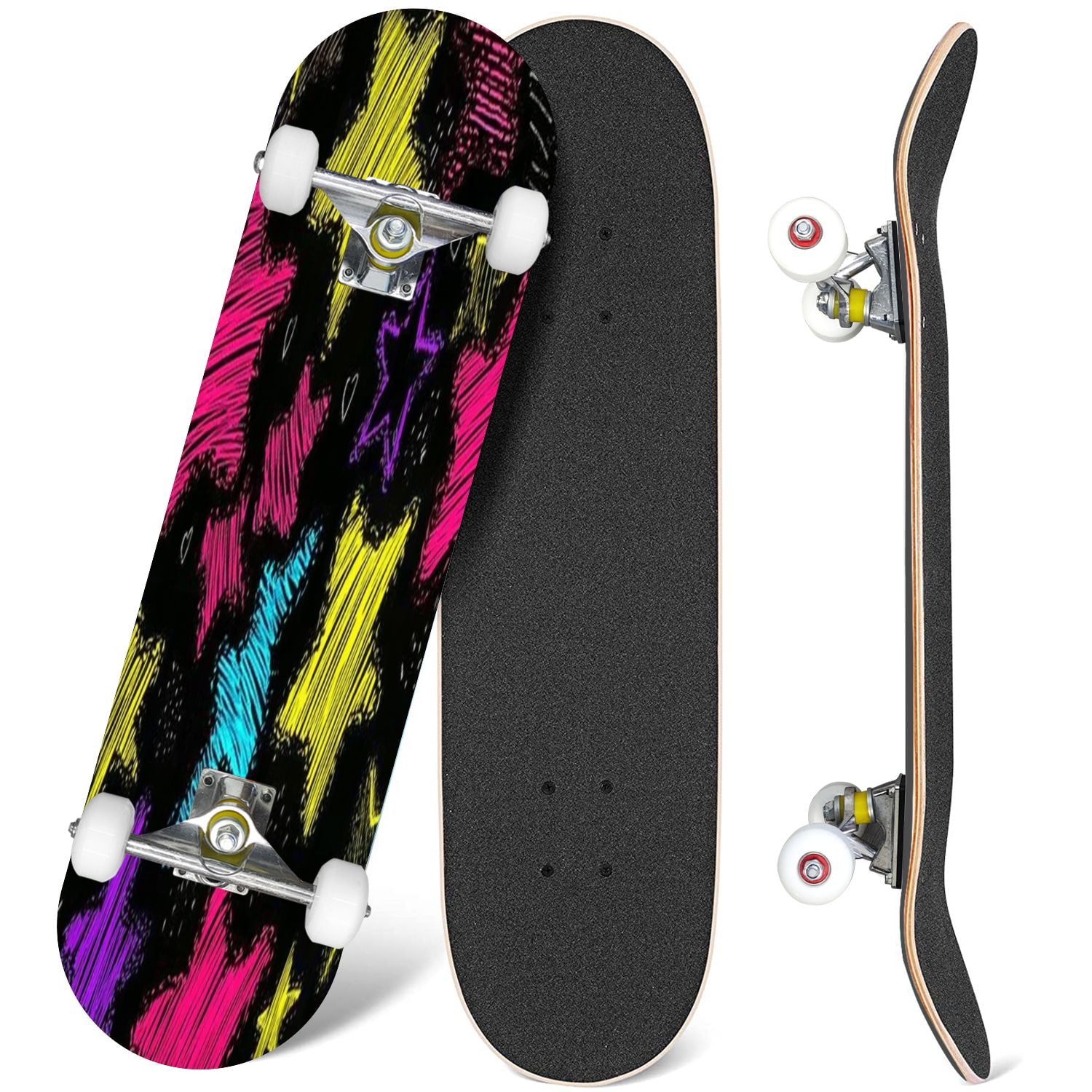 31'' Complete Skateboard 7 Layer Canadian Maple Beginner Skateboard ...