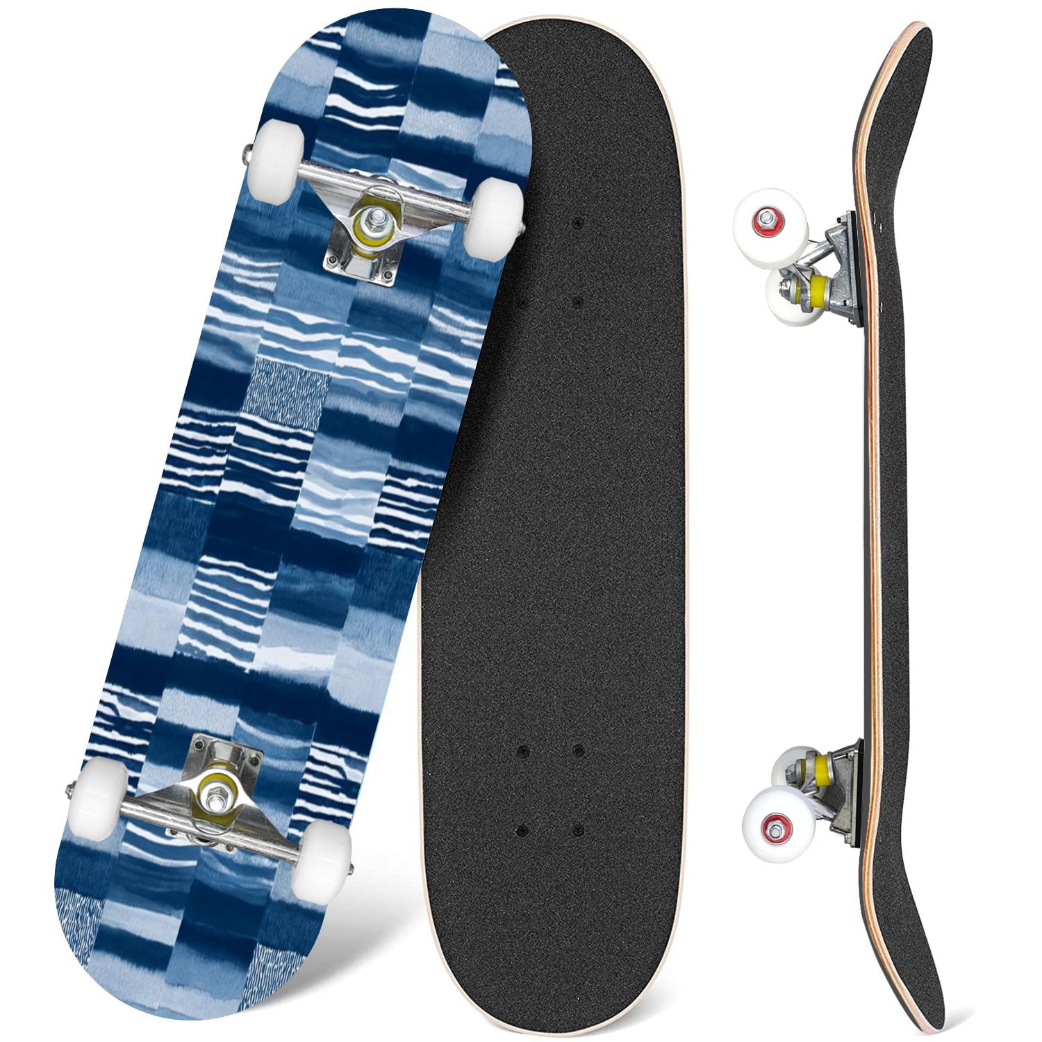 31'' Complete Skateboard 7 Layer Canadian Maple Beginner Skateboard Abstract art distressed ...