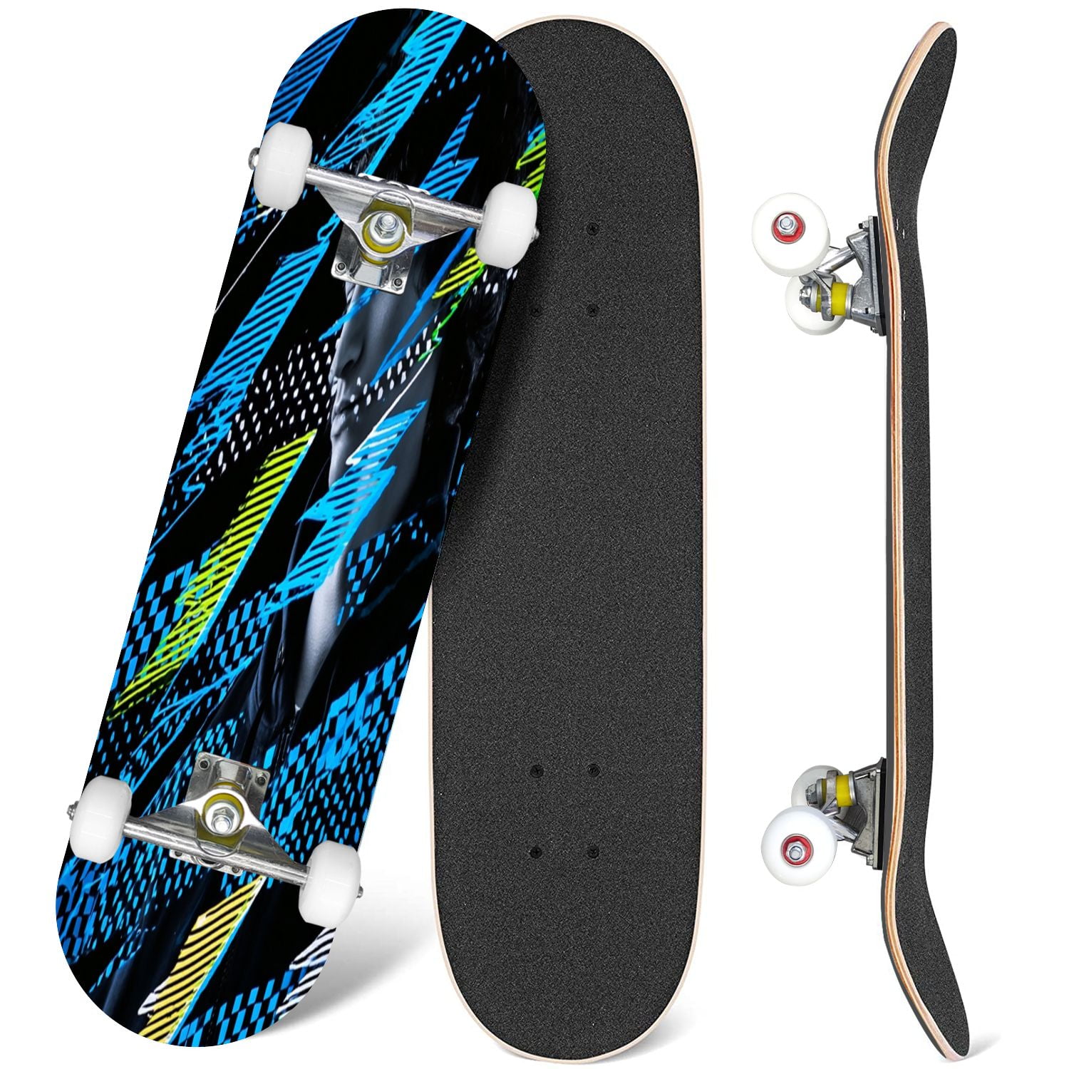 31'' Complete Skateboard 7 Layer Canadian Maple Beginner Skateboard ...