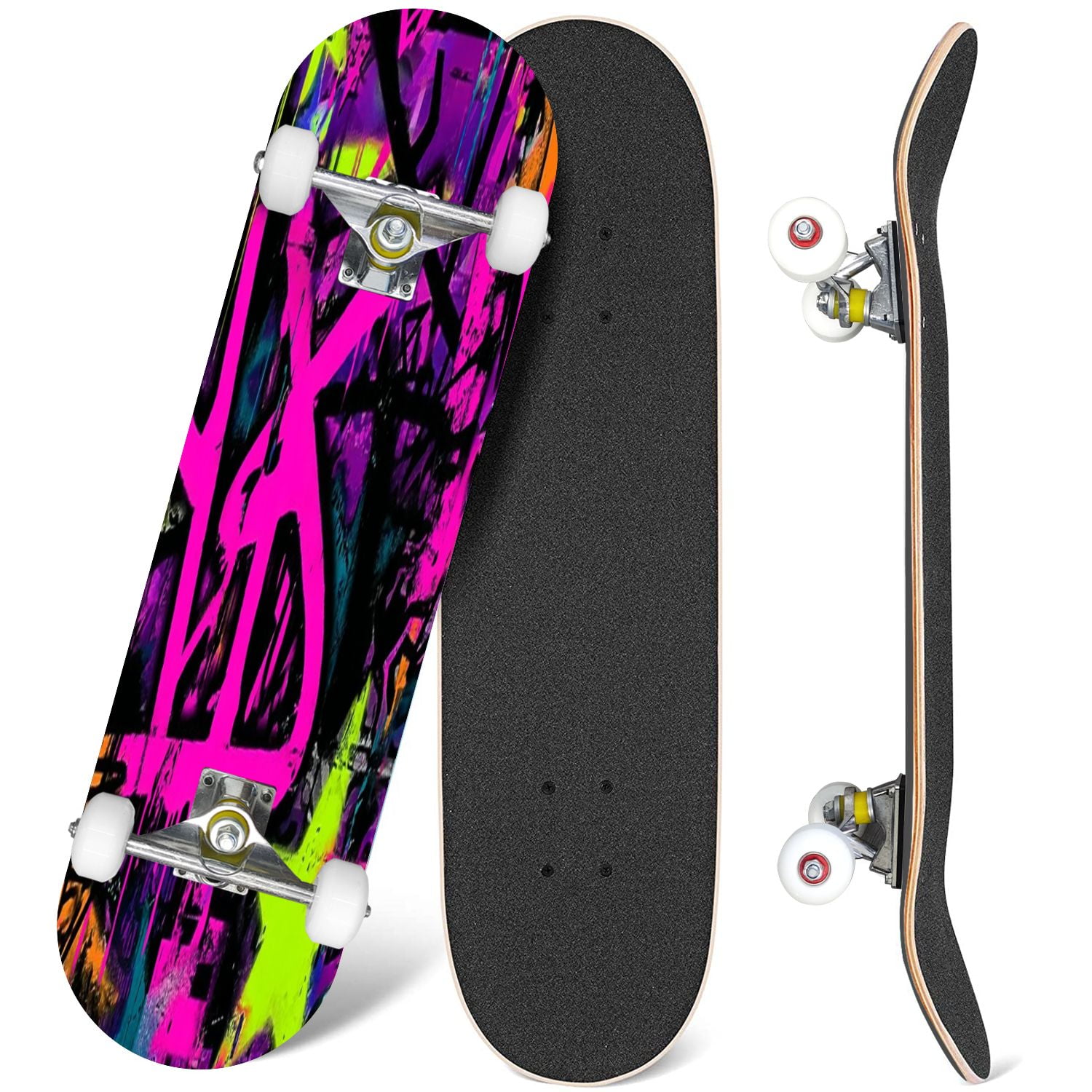 31'' Complete Skateboard 7 Layer Canadian Maple Beginner Skateboard ...