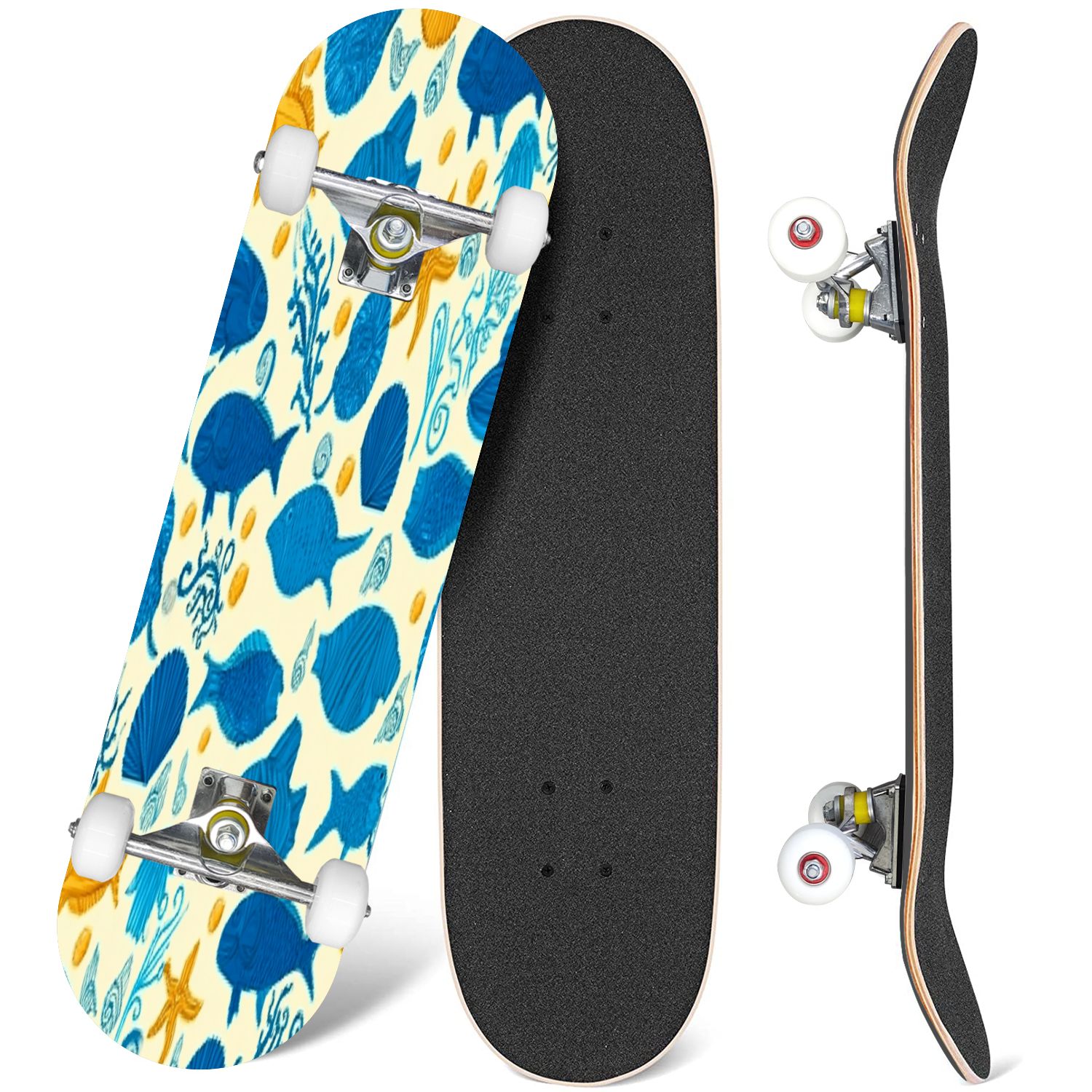 31'' Complete Skateboard 7 Layer Canadian Maple Beginner Skateboard ...