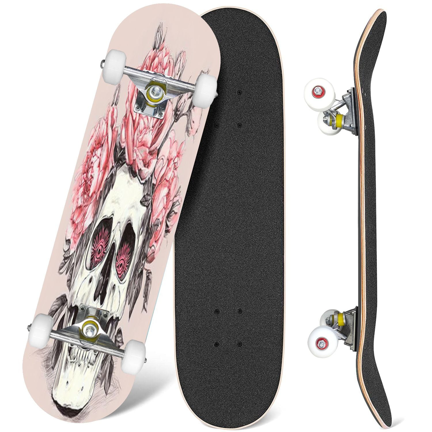 31'' Complete Skateboard 7 Layer Canadian Maple Beginner Skateboard ...