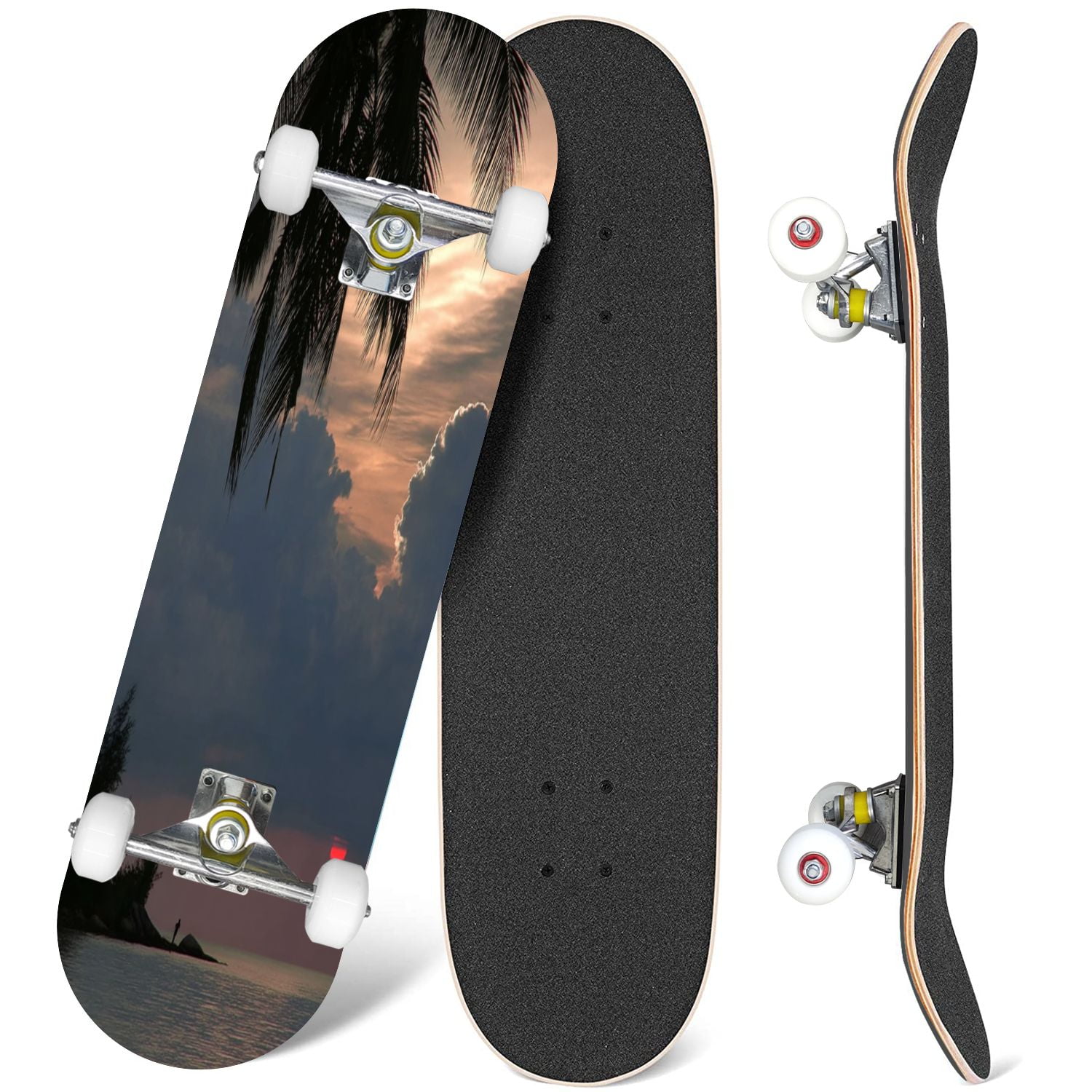 31'' Complete Skateboard 7 Layer Canadian Maple Beginner Skateboard ...
