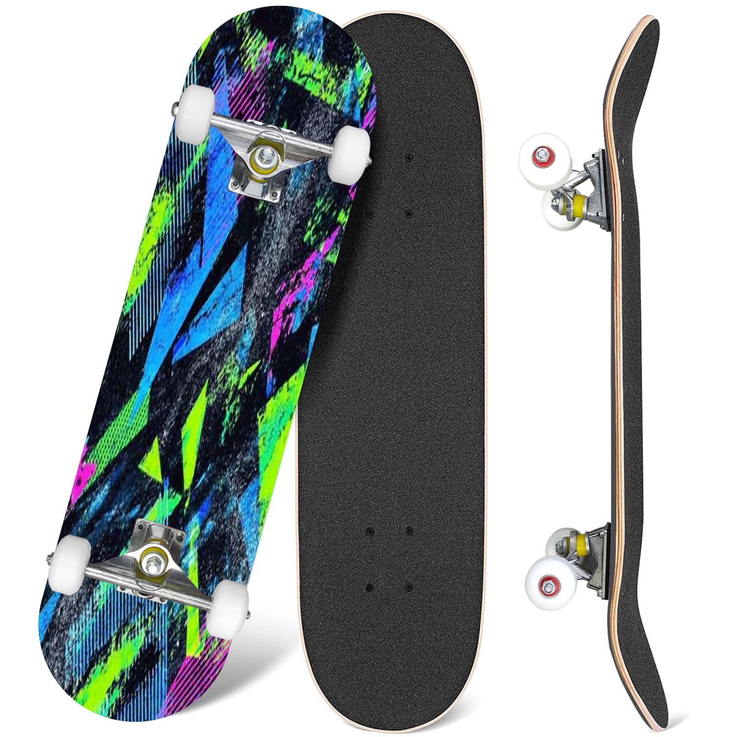 31'' Complete Skateboard 7 Layer Canadian Maple Beginner Skateboard ...