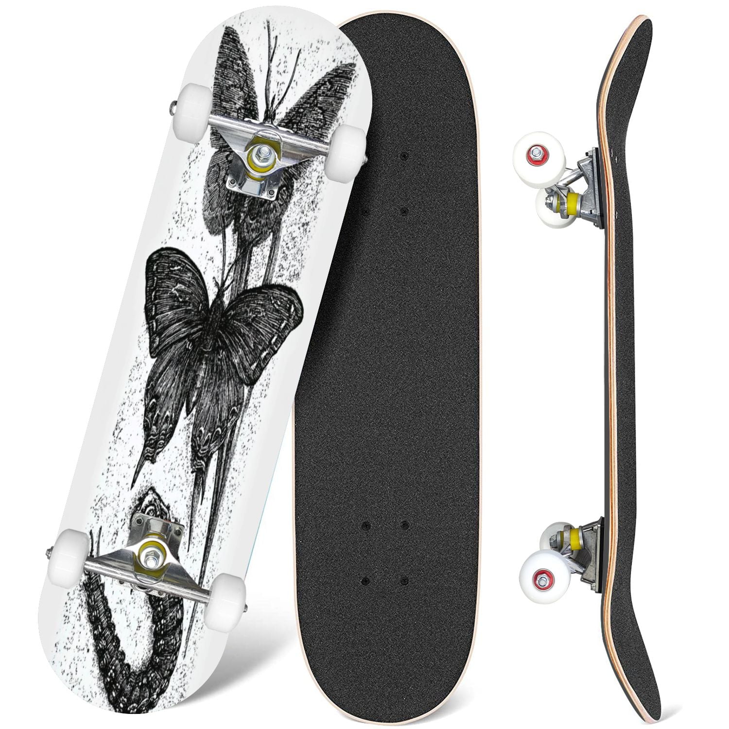 31'' Complete Skateboard 7 Layer Canadian Maple Beginner Skateboard ...