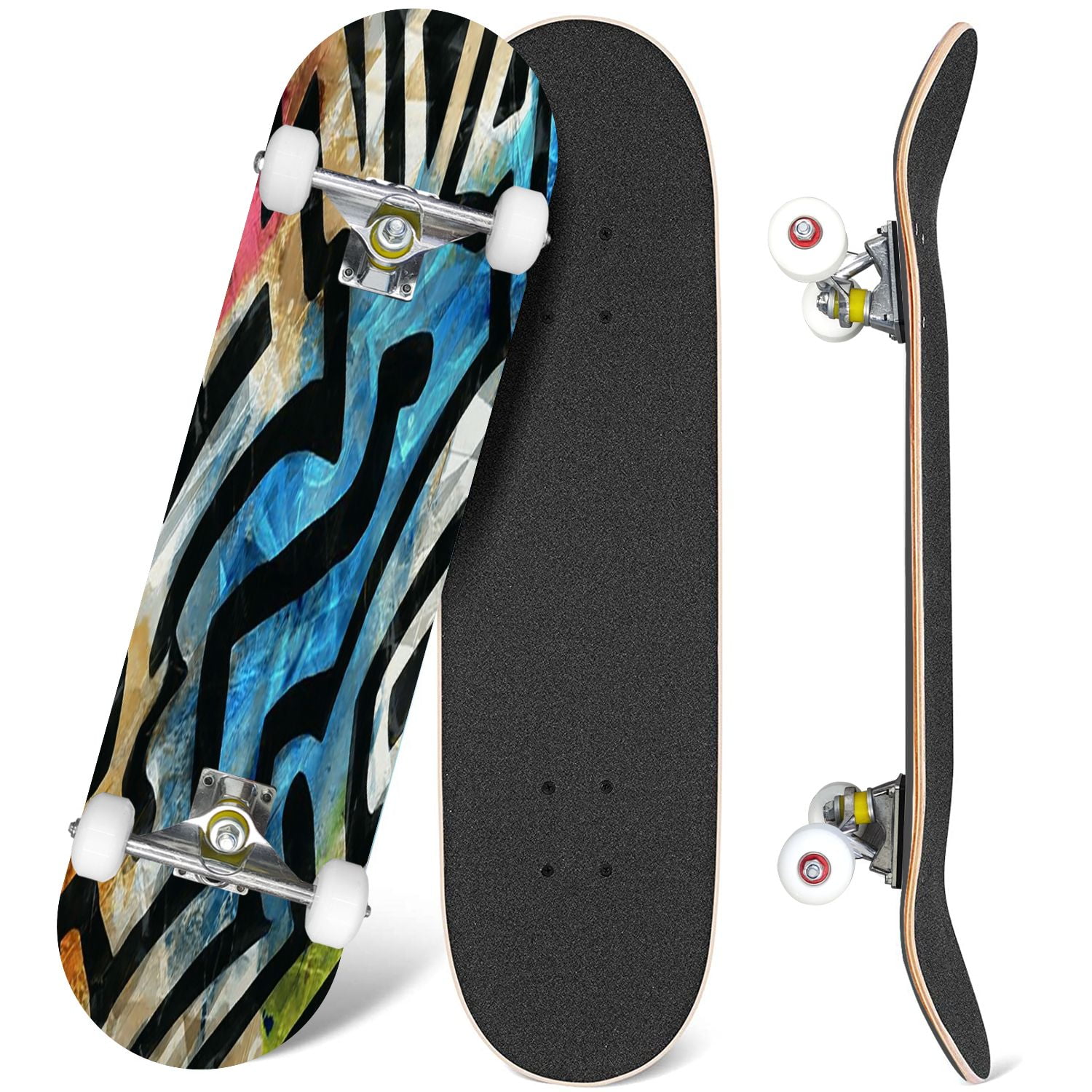 31'' Complete Skateboard 7 Layer Canadian Maple Beginner Skateboard ...