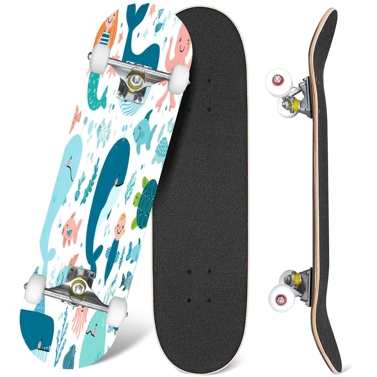 31'' Complete Skateboard 7 Layer Canadian Maple Beginner Skateboard set ...