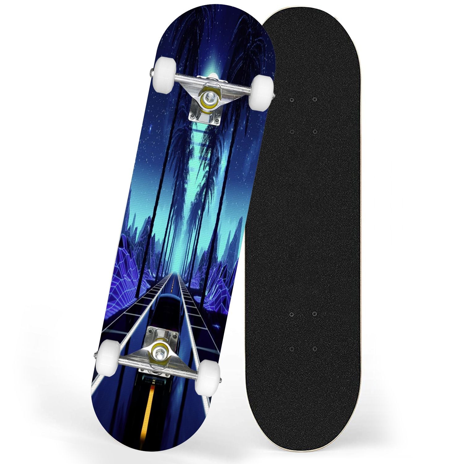 31'' Complete Skateboard 7 Layer Canadian Maple Double Kick Deck ...