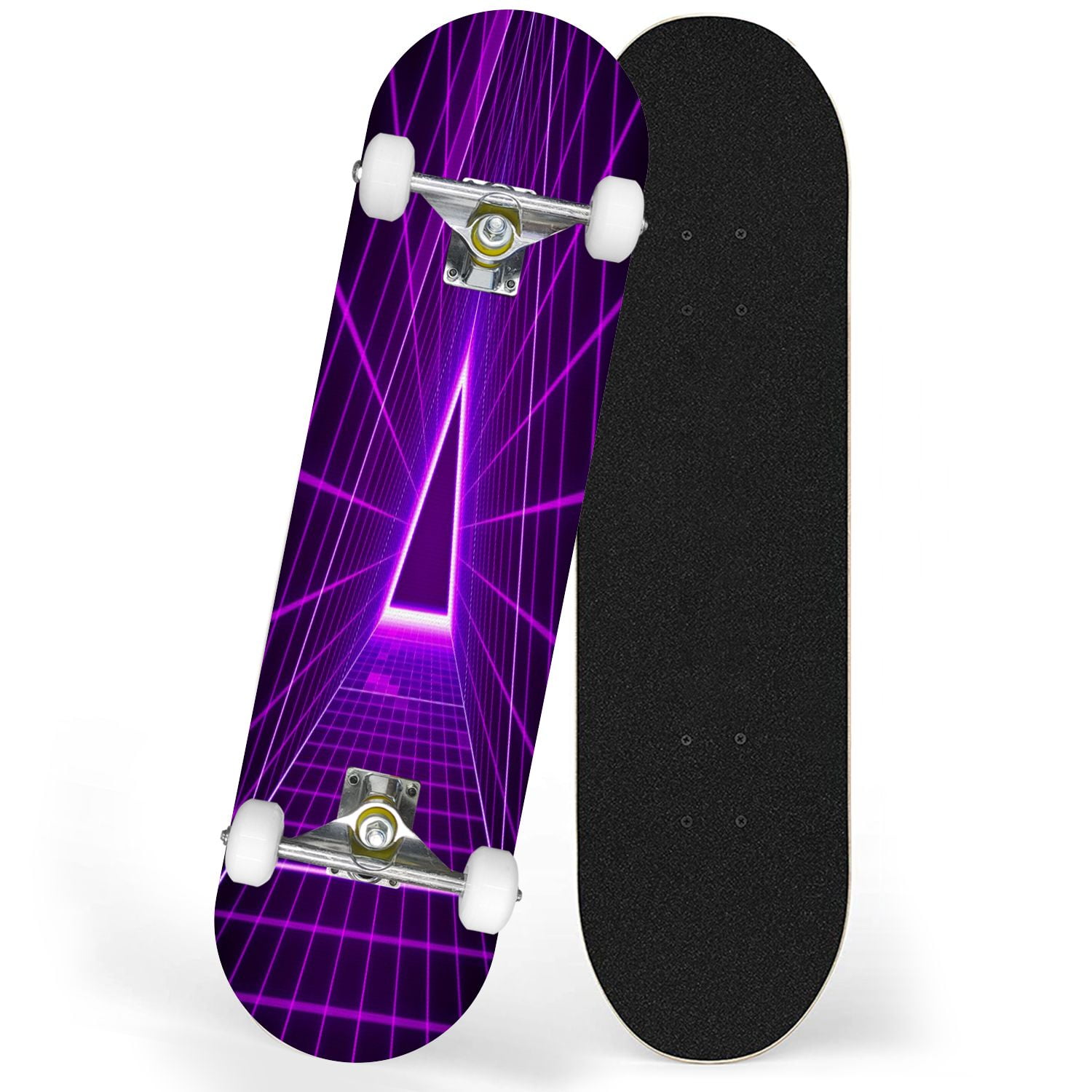 31'' Complete Skateboard 7 Layer Canadian Maple Double Kick Deck ...
