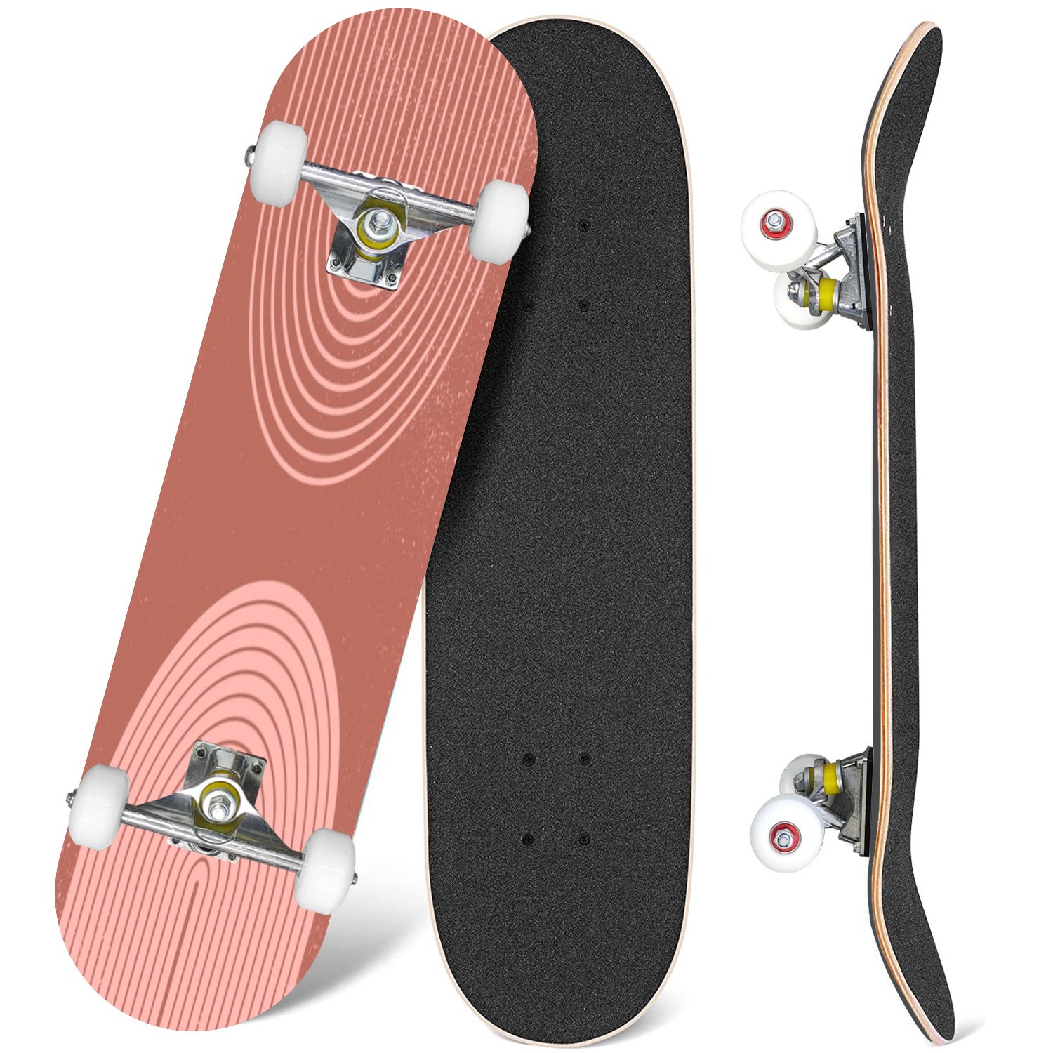 31'' Complete Skateboard 7 Layer Canadian Maple Double Kick Deck ...