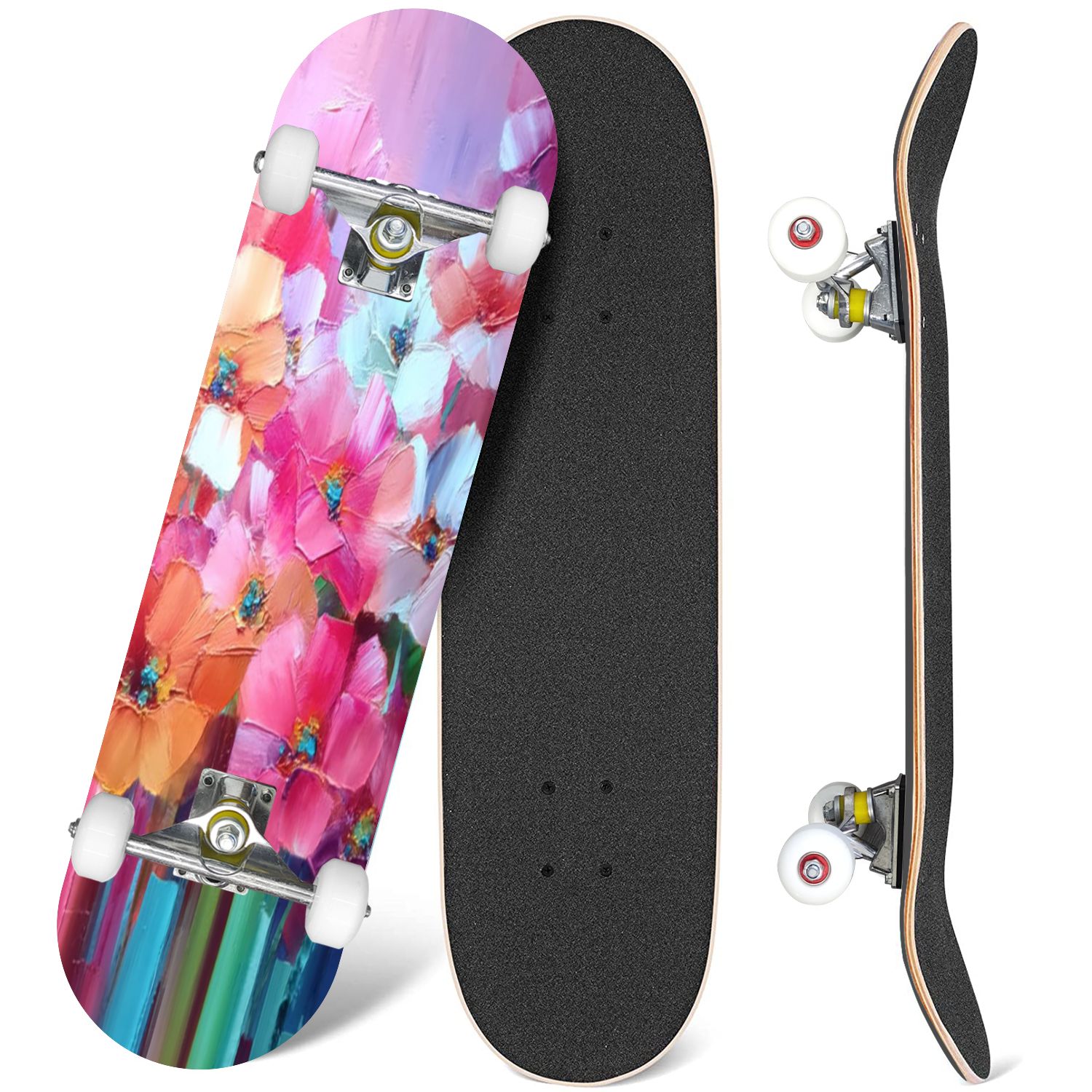 31'' Complete Skateboard 7 Layer Canadian Maple Double Kick Deck ...