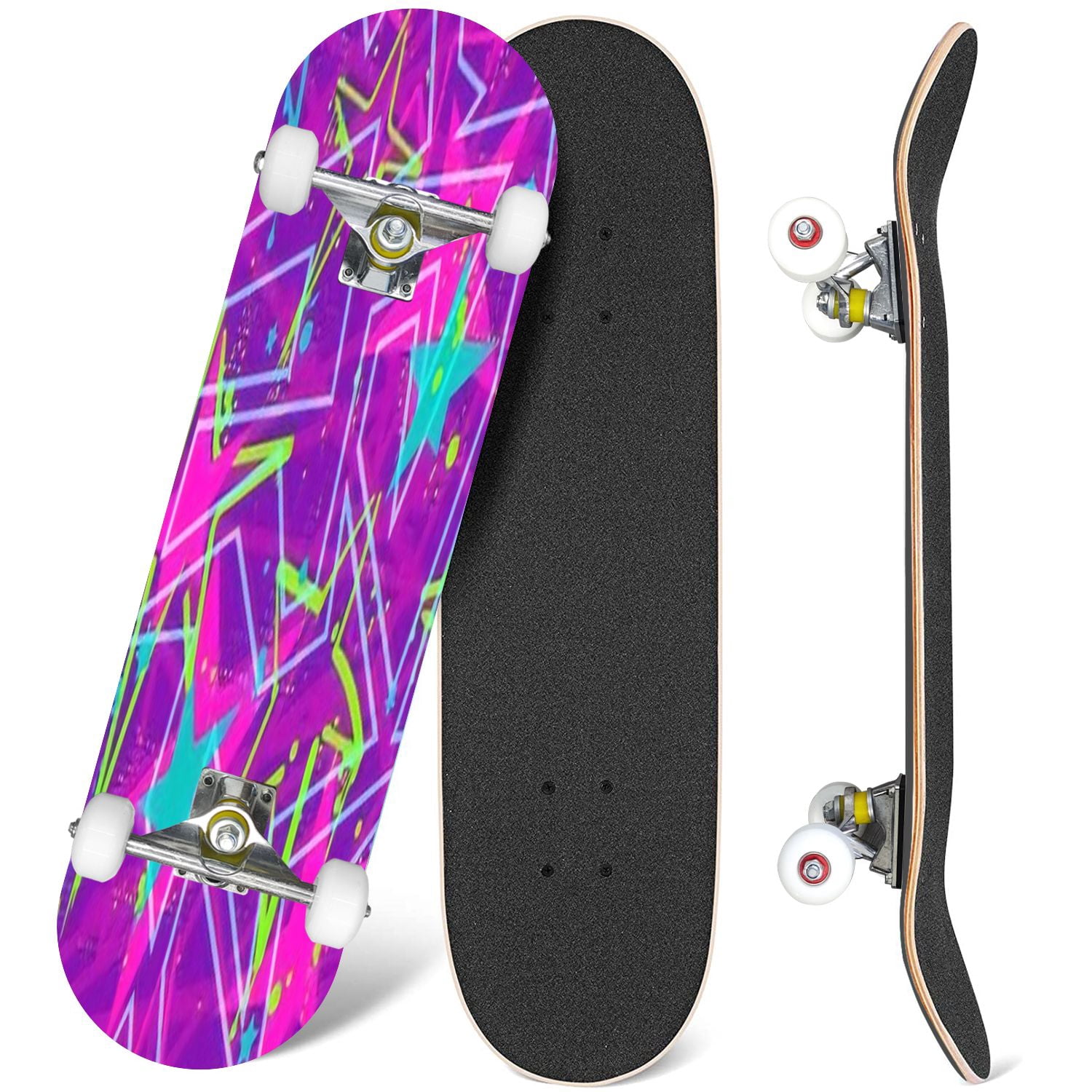 31'' Complete Skateboard 7 Layer Canadian Maple Double Kick Deck ...