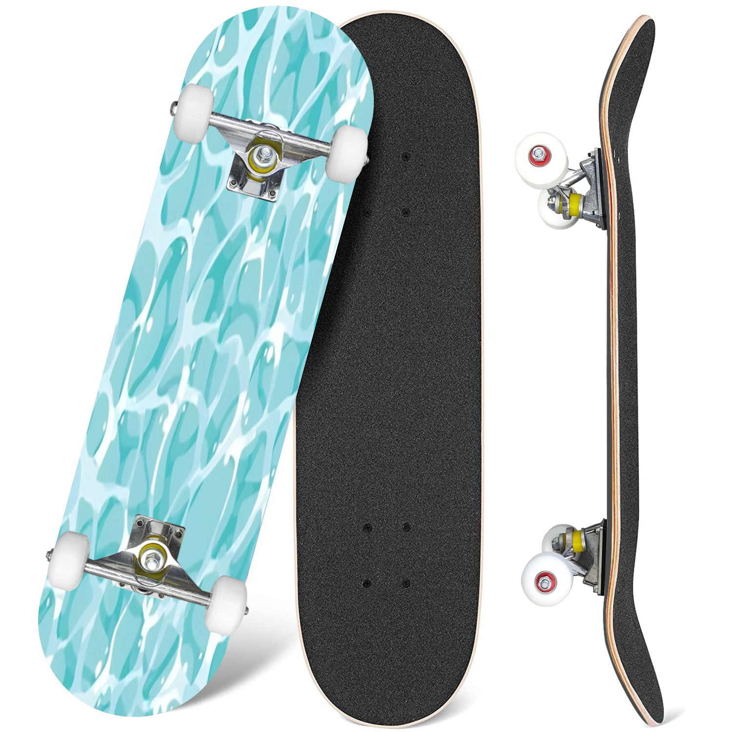 31'' Complete Skateboard 7 Layer Canadian Maple Double Kick Deck ...