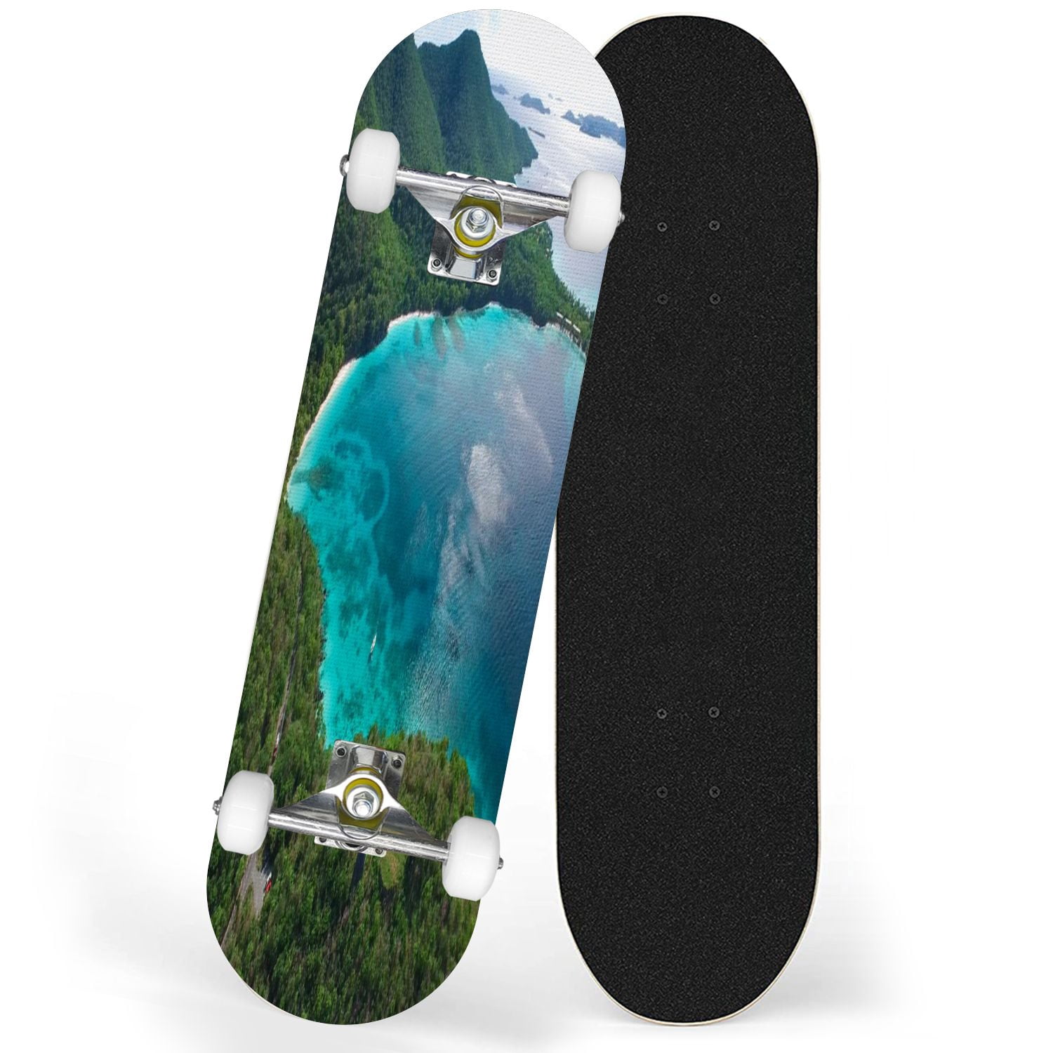 31'' Complete Skateboard 7 Layer Canadian Maple Double Kick Deck ...